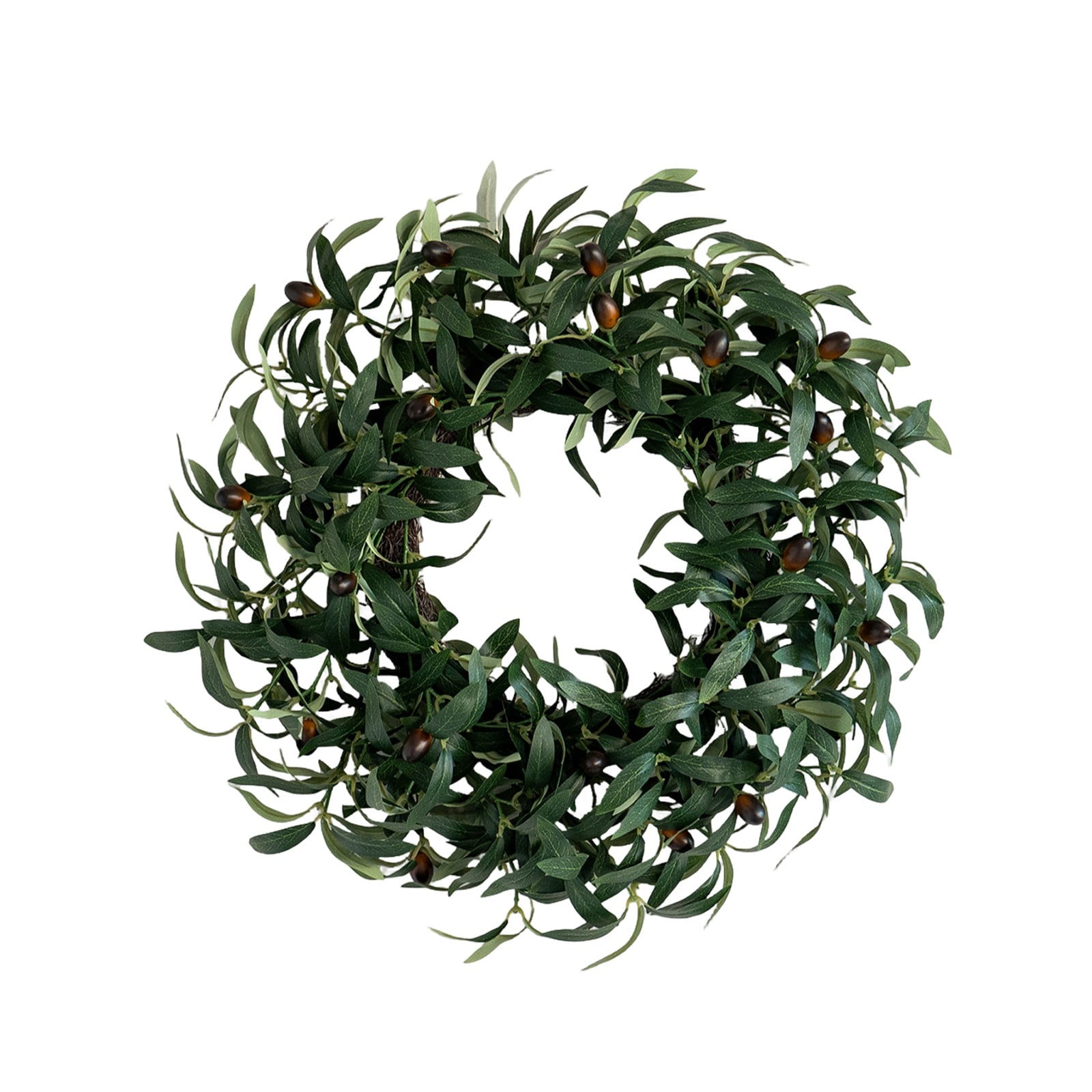 FeiFu Olive Green Artificial Garland for Storefronts Plastic Foliage ...