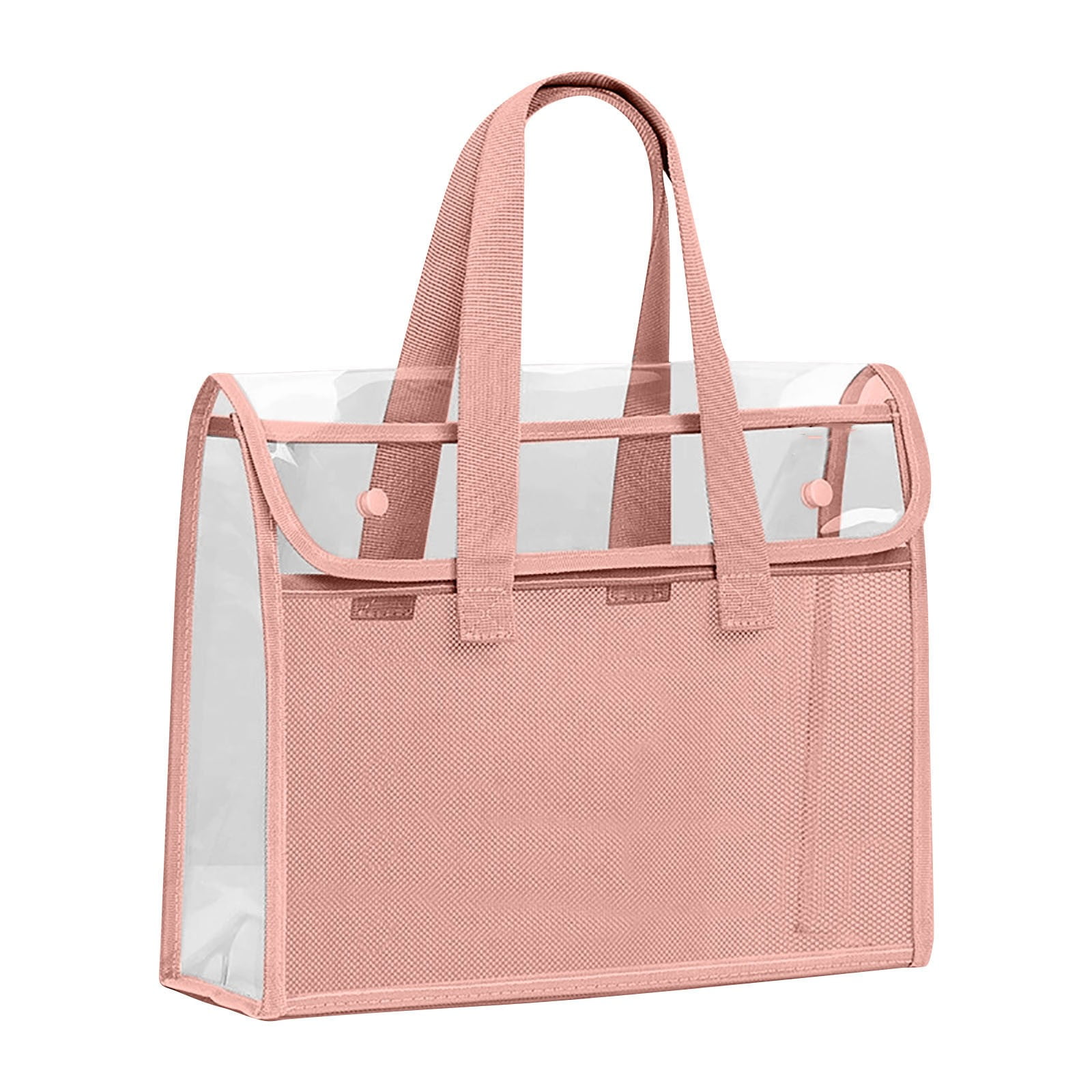 FeiFu Plastic File Bag,Waterproof Document Bag with Handle,Transparent ...