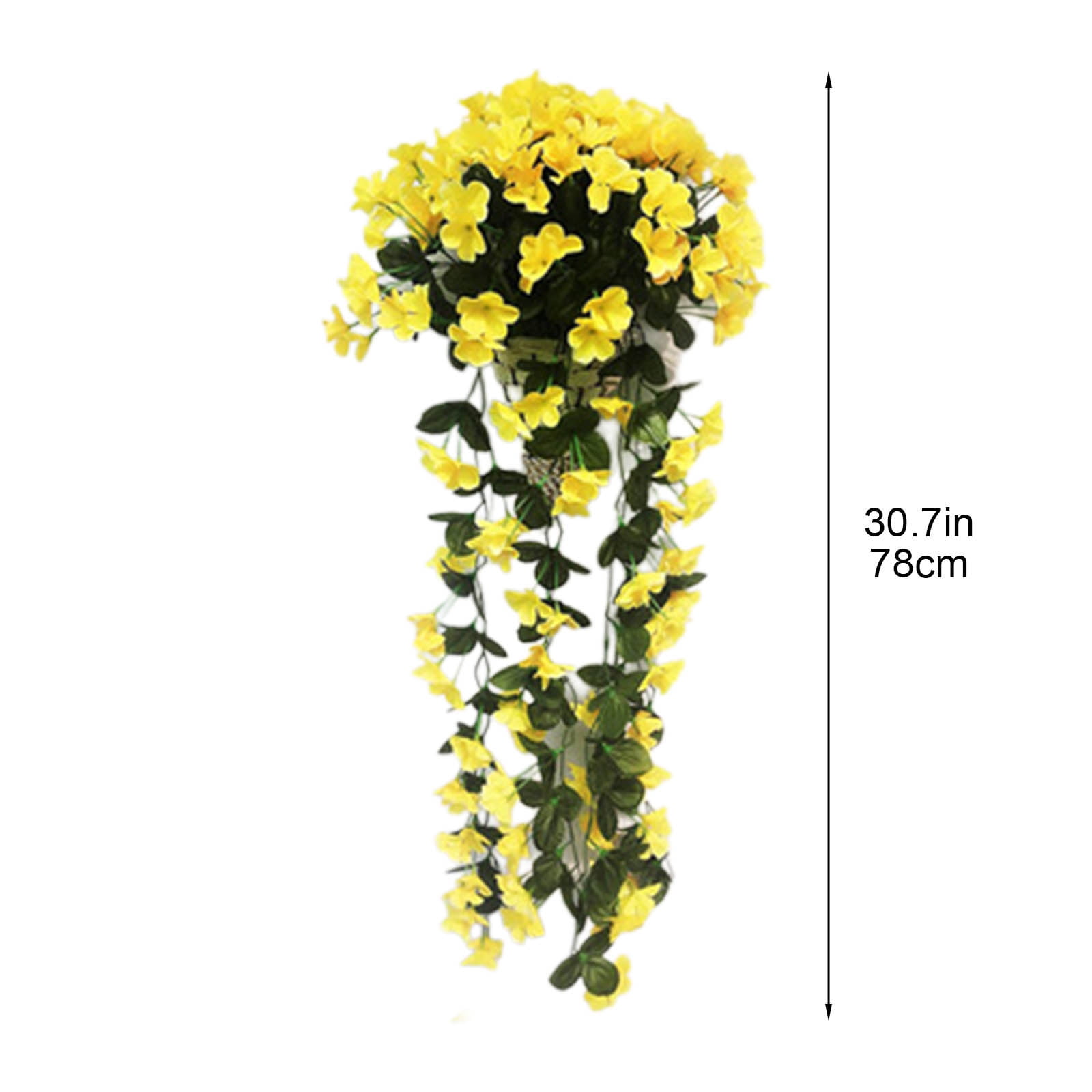 FeiFu Rattan Flower Basket with Artificial Roses,Hanging Planter Decor ...