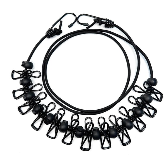 FeiFu Retractable Travel Clothesline with 12 Clips,Windproof Portable ...