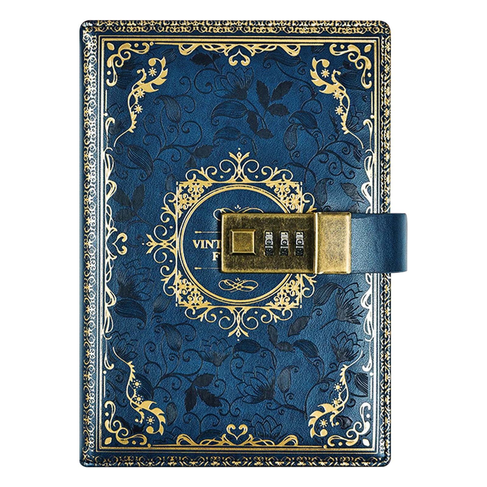 FeiFu Vintage Old Diary with Lock,A5 Locking Journal Leather Refillable ...