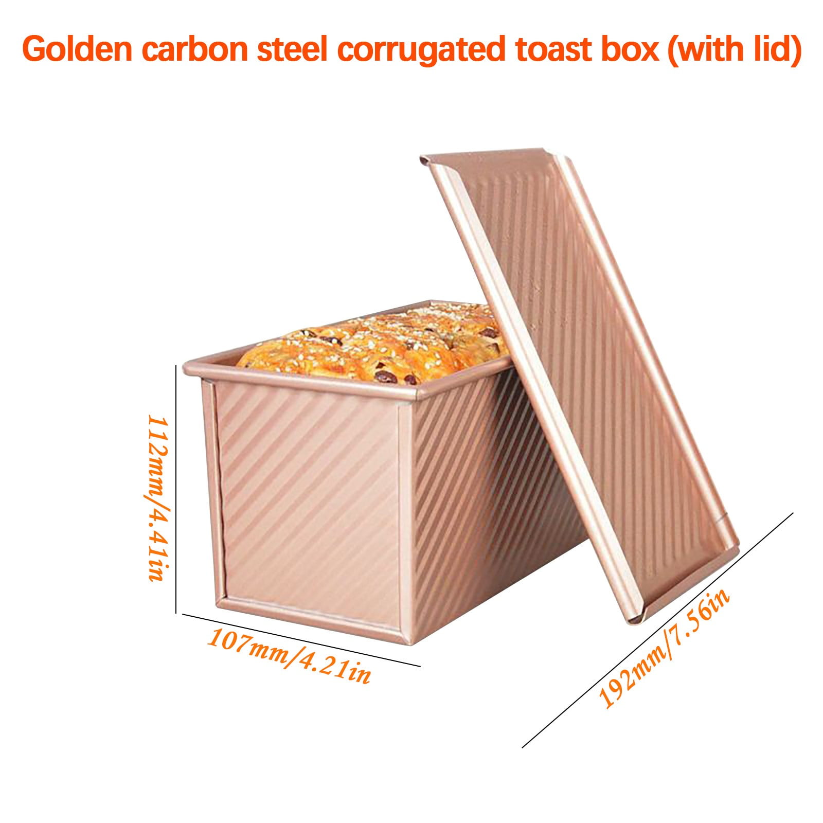 FeiFu Wave-Textured Bread Baking Set Non-Stick Corrugated Pan with Lid ...