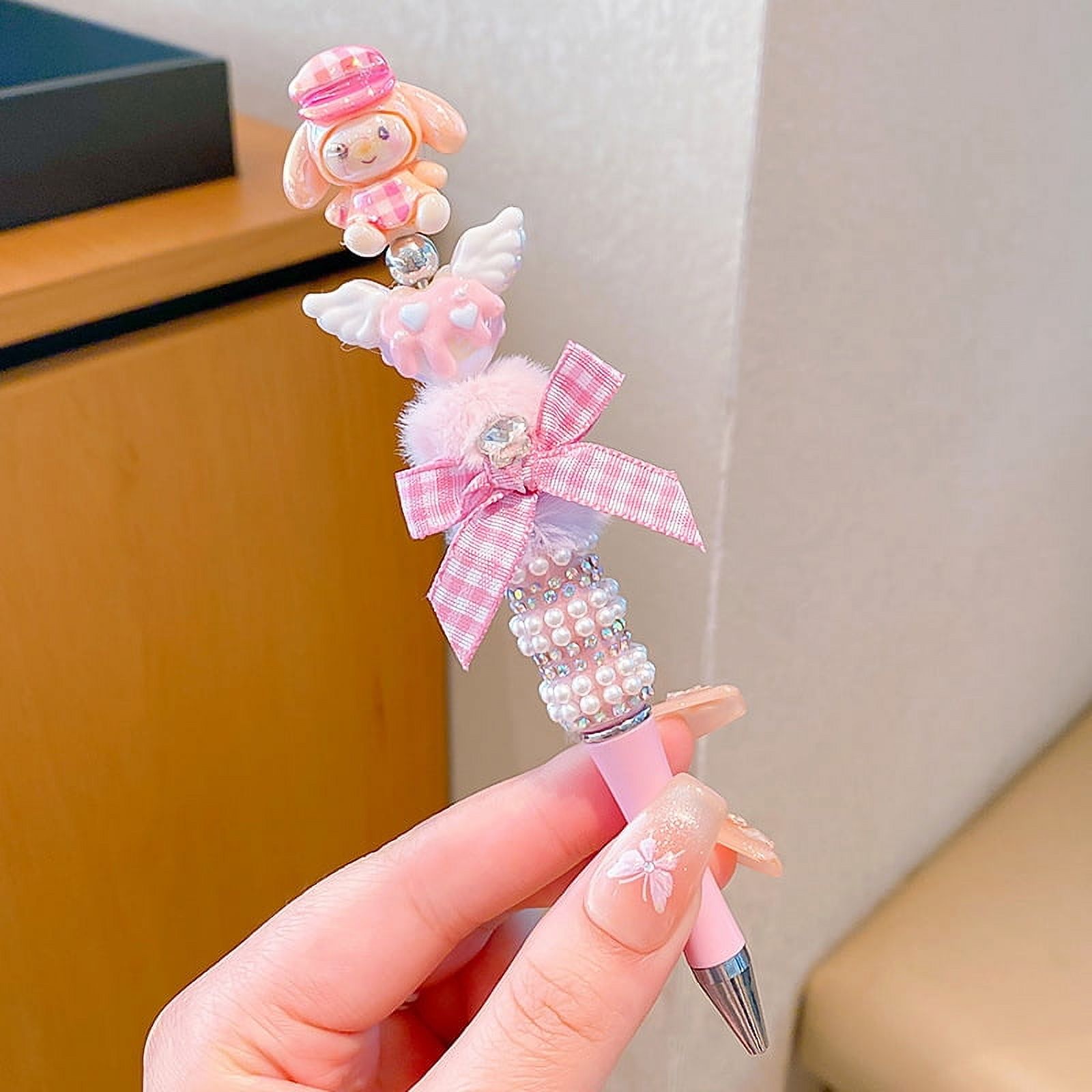 FeiKong Kawaii Sanrio Plush Bead String Pen Pochacco Cinnamoroll DIY ...