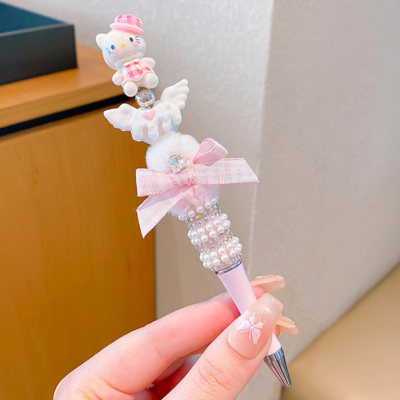 FeiKong Kawaii Sanrio Plush Bead String Pen Pochacco Cinnamoroll DIY ...