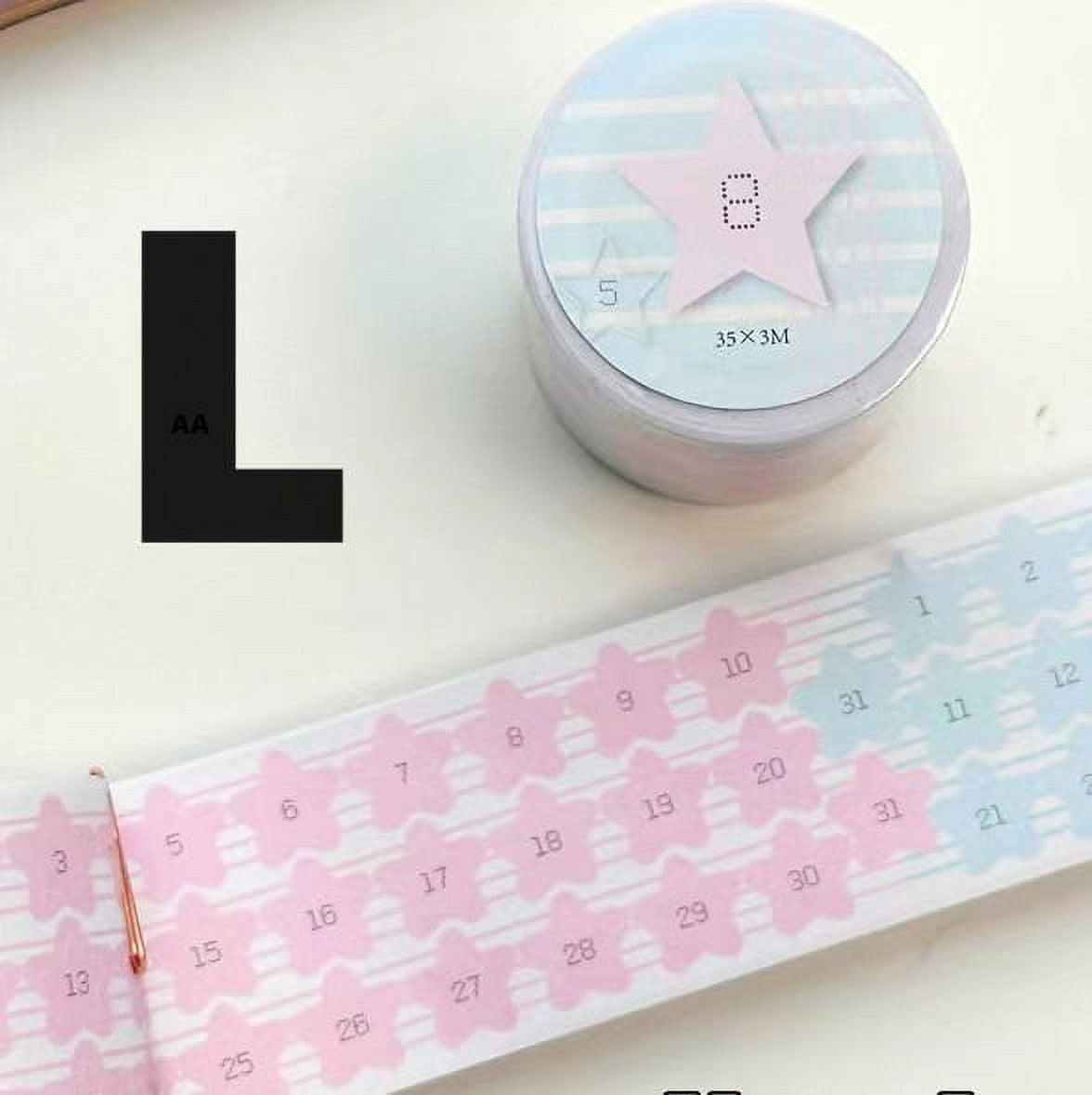 FeiKong Kpop Ins Style Stickers Stars numbers houses flowers Washi Tape Scrapbooking DIY Journal ...