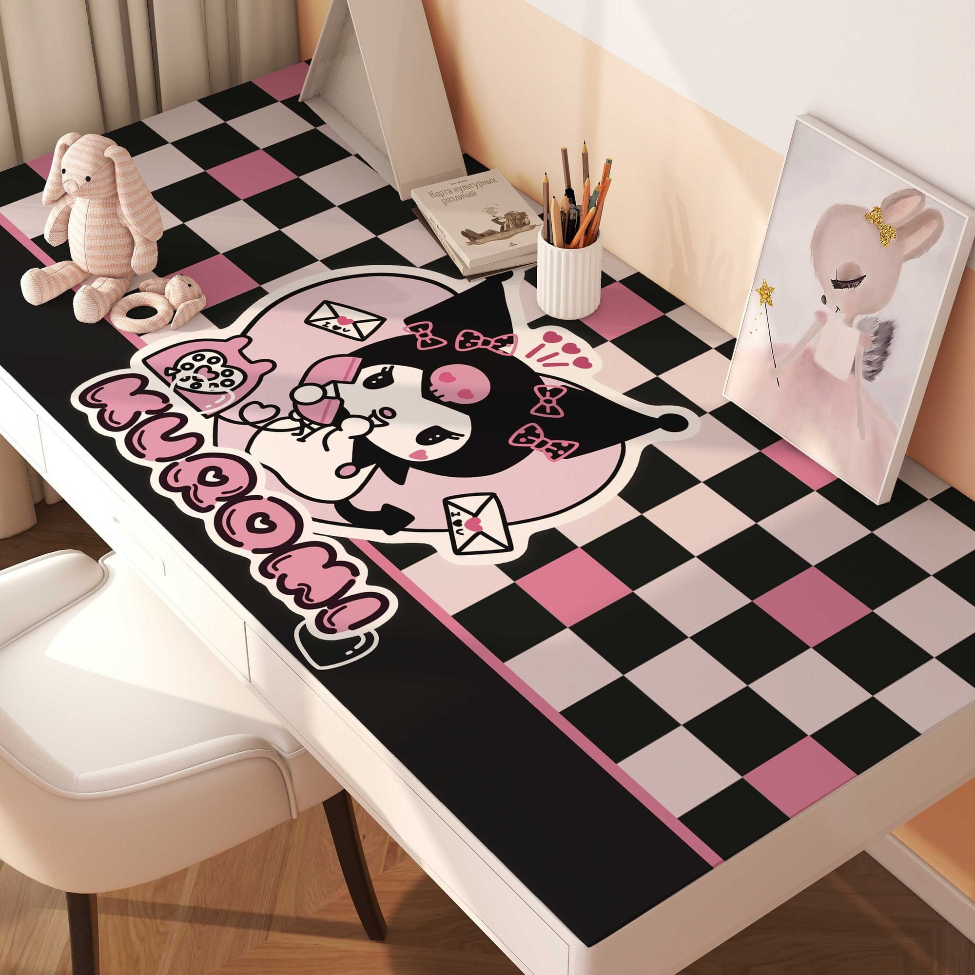 FeiKong Kuromi Table Mat Cartoon Learning Desk Mat Leave-in Office ...
