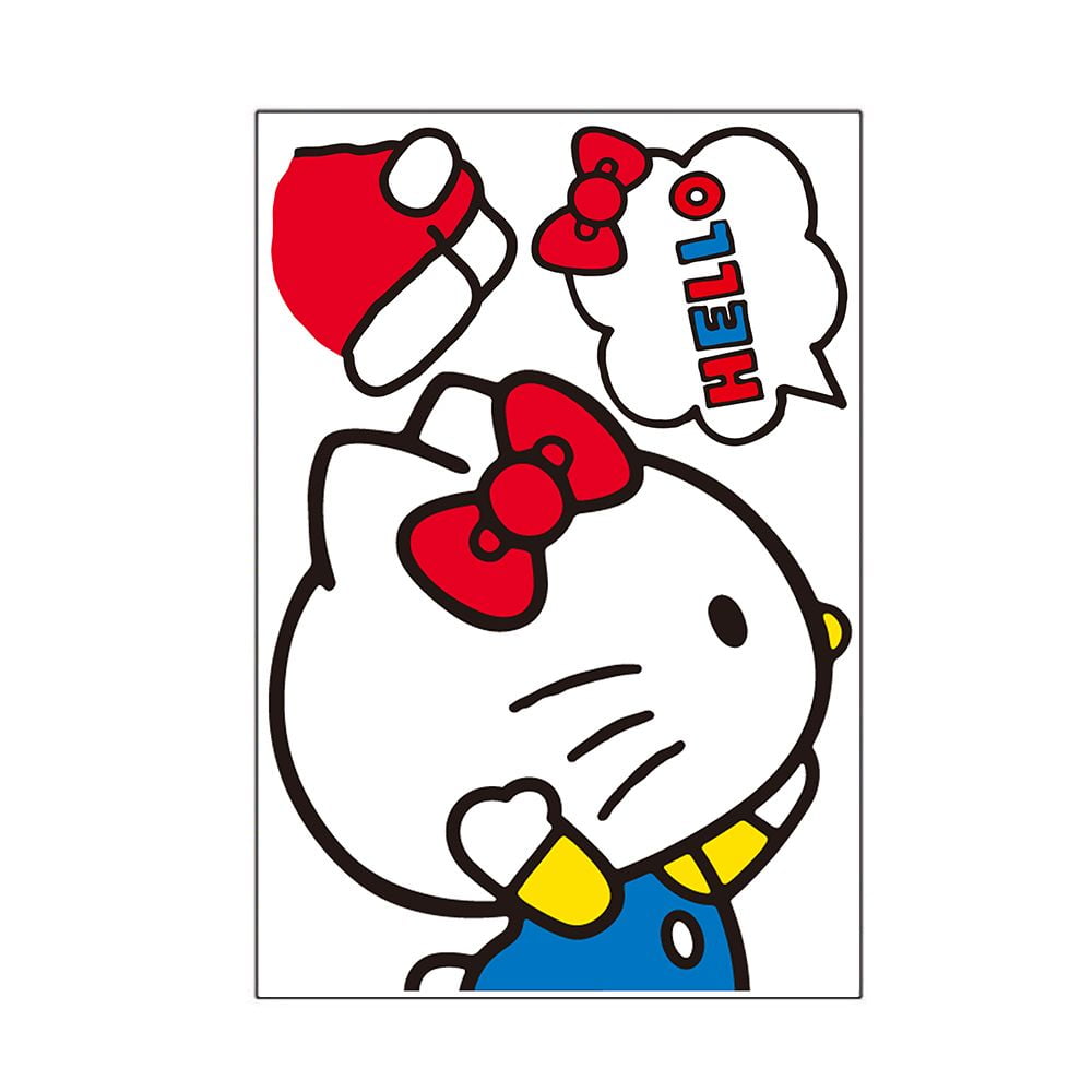 FeiKong Miniso Hello Kitty Sticker Kawaii Door Sticker Self-Adhesive ...