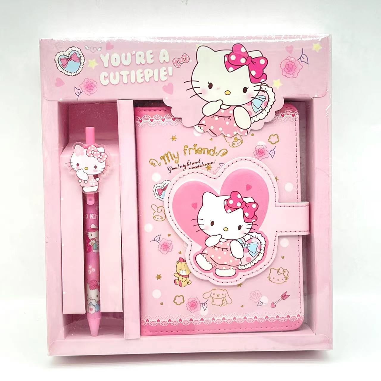 FeiKong Sanrio Hello Kitty Notebook Gel Pens Kuromi Cinnamoroll Notepad ...