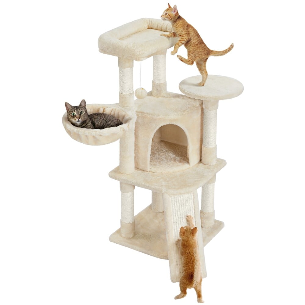 FeiZen 42inch Cat Activity Tree – Multi-Level Adult Cat Tower with ...