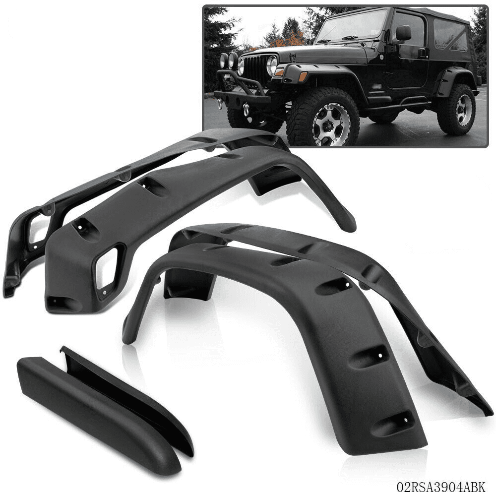 FeiZen Fit For 97-06 Jeep Wrangler TJ 7" Wide Pocket Extended Fender ...