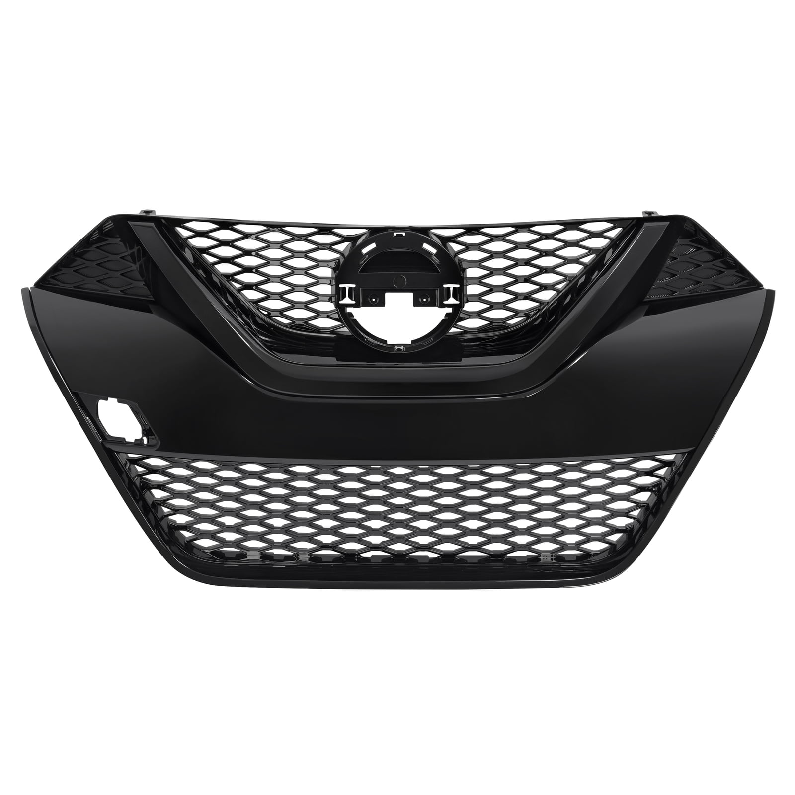 FeiZen Full Glossy Black Front Bumper Upper Grille Fit For Nissan ...