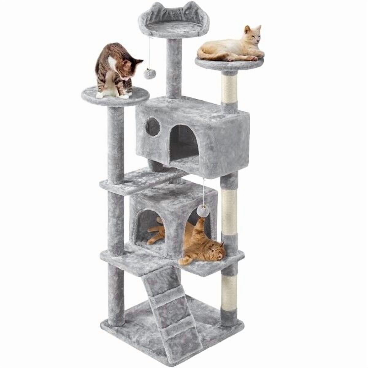 FeiZen Tall Cat Activity Center Tree – Multi-Level Cat Tower with ...