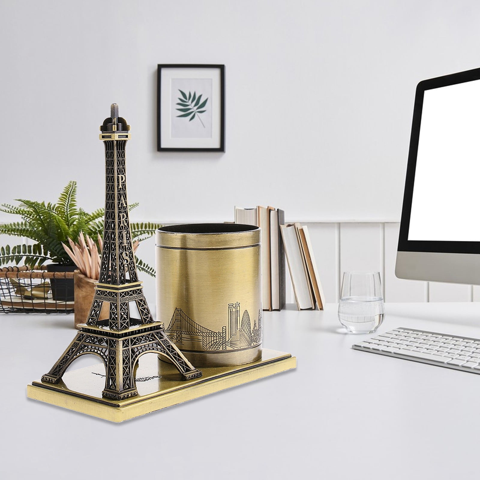 Feiboyy EiffelTower Gift Table Pencil Holder Vintage Model Makeup ...