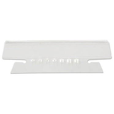 "Universal Plastic Index Tabs, 1/5 Tab Cut, 2 1/4"" Clear, 25-Pack ...