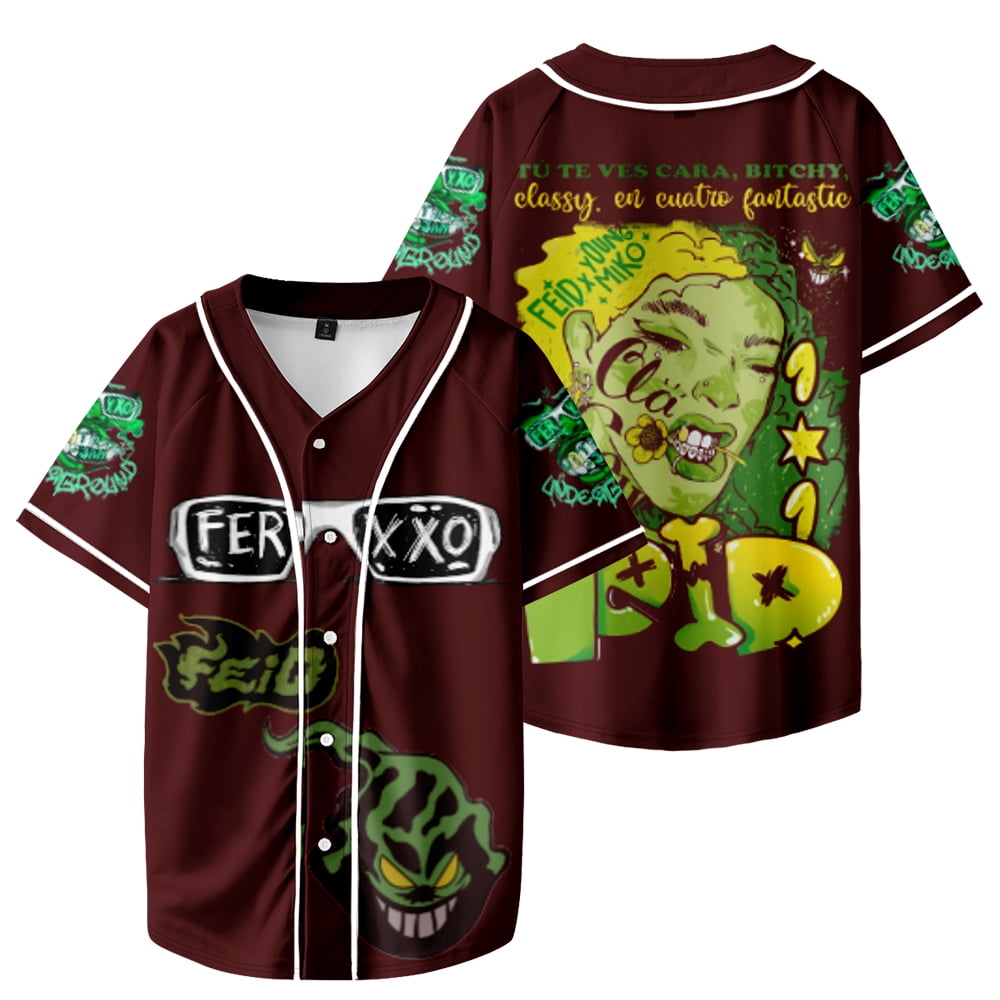 Feid Ferxxo Nitro Jam Underground Tour Merch Baseball Jersey V-Neck ...