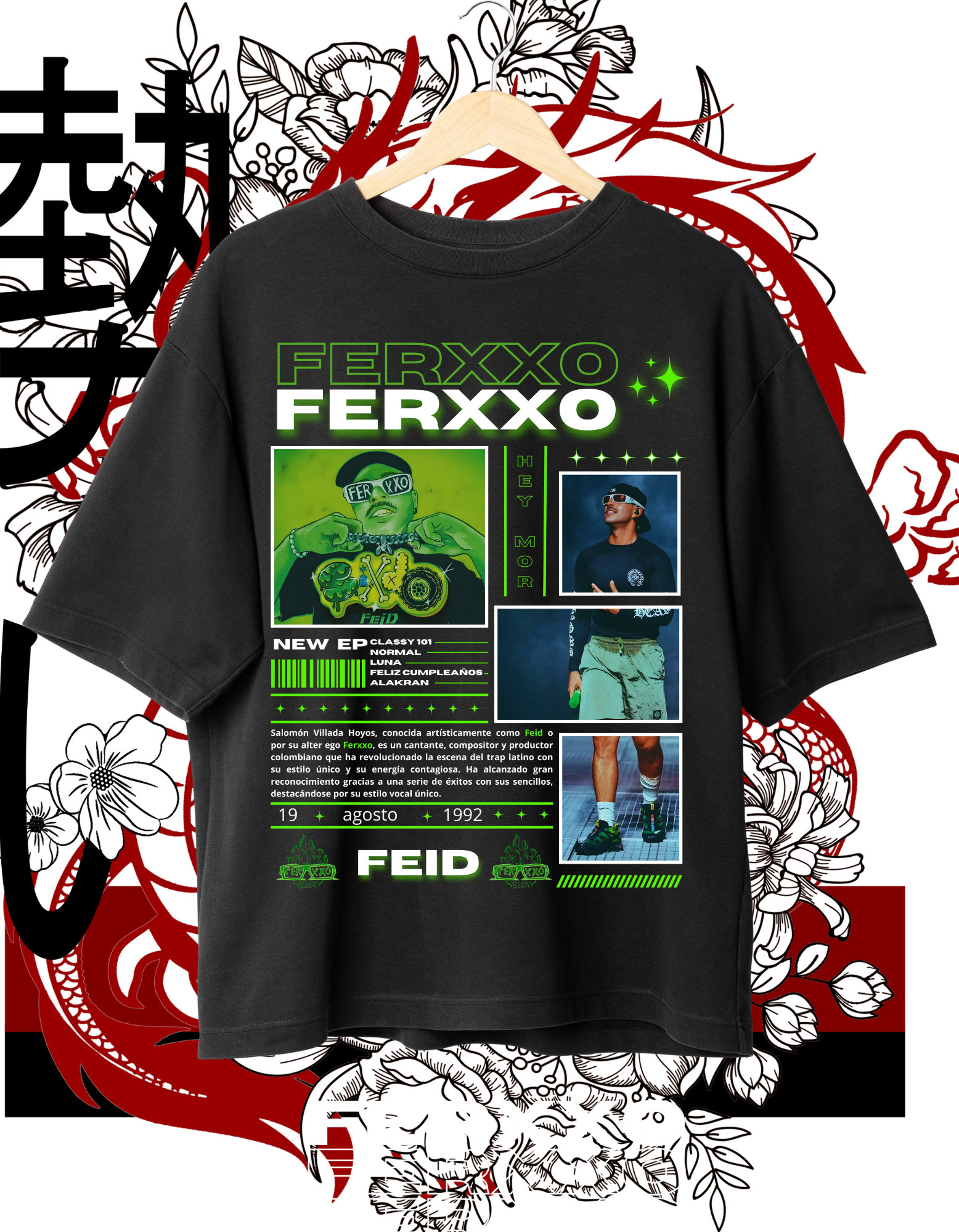 Feid Ferxxo T-shirt Design, Retro Digital PNG, Feid El Ferxxo PNG, Feid ...