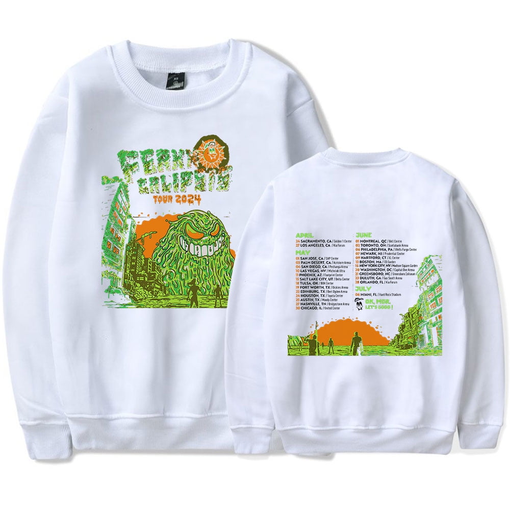 Feid Ferxxocalipsis Tour 2024 Merch Long Sleeve Crewneck Sweatshirt For ...