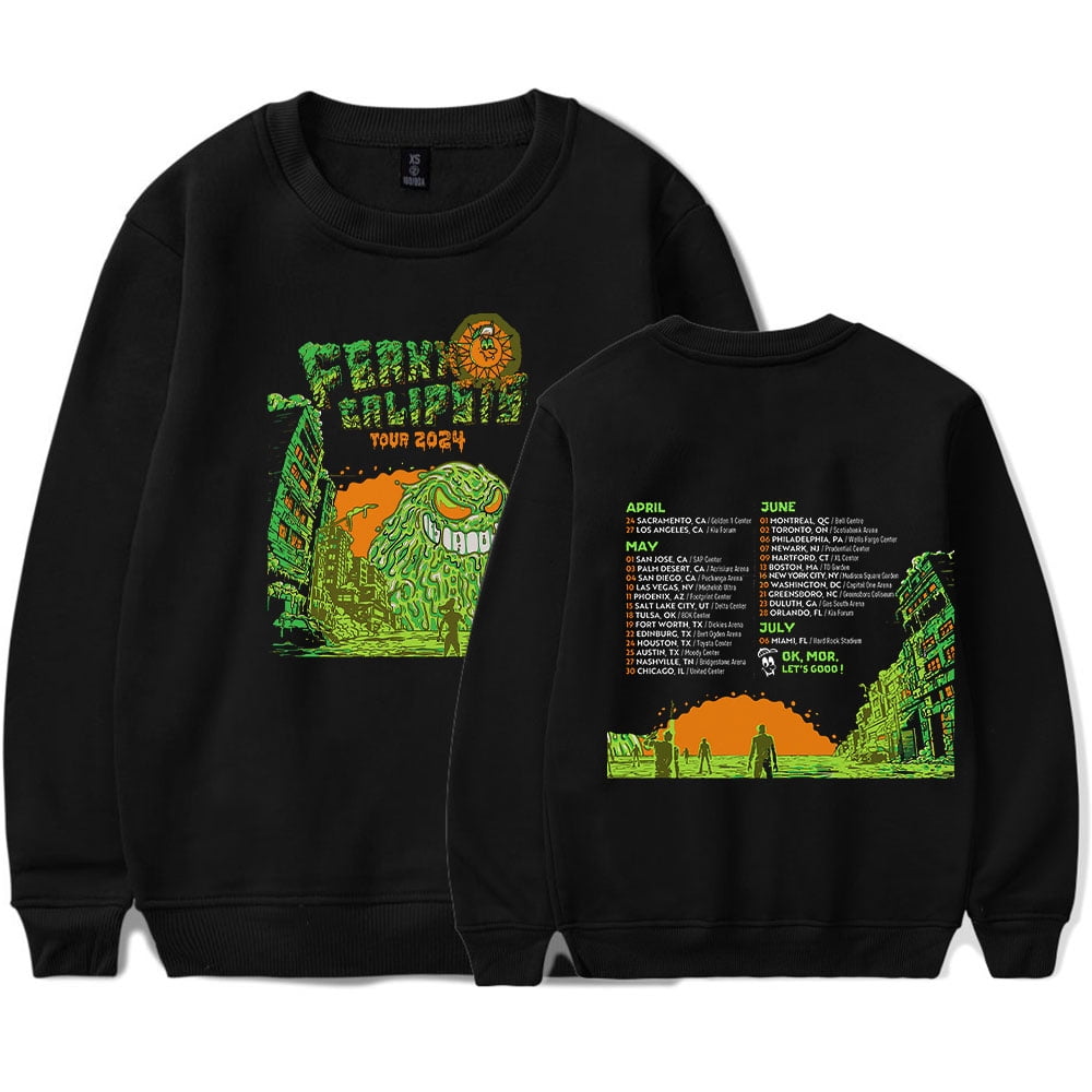 Feid Ferxxocalipsis Tour 2024 Merch Long Sleeve Crewneck Sweatshirt For ...