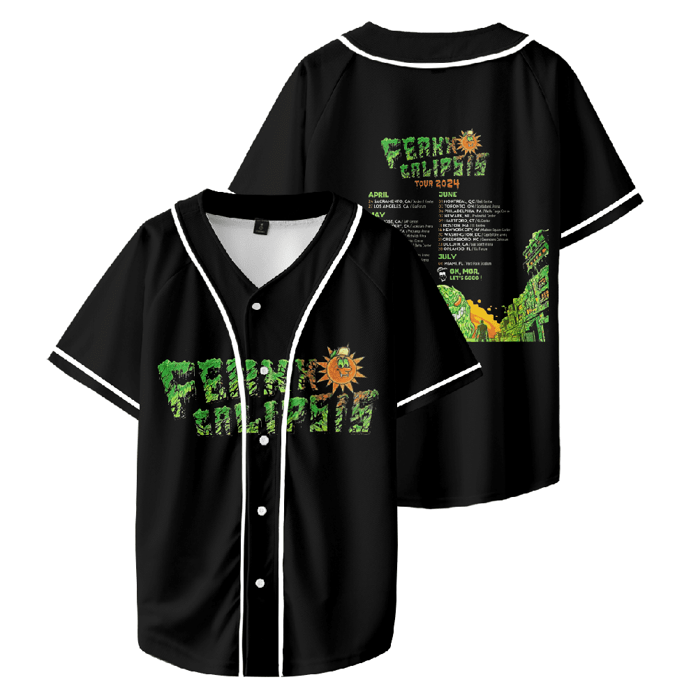 Feid Ferxxocalipsis Tour Baseball Jersey Women Men V-Neck Short Sleeve ...