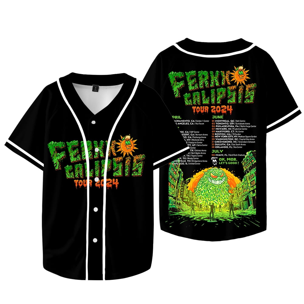 Feid Ferxxocalipsis Tour Merch Jersey Ferxxo Logo Baseball Jacket ...