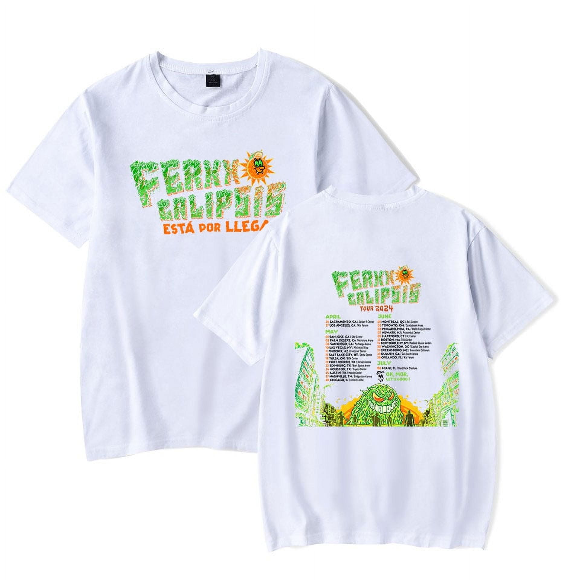 Feid Merch Ferxxo Calipsis Tour 2024 Crewneck Short Sleeve Summer Men ...