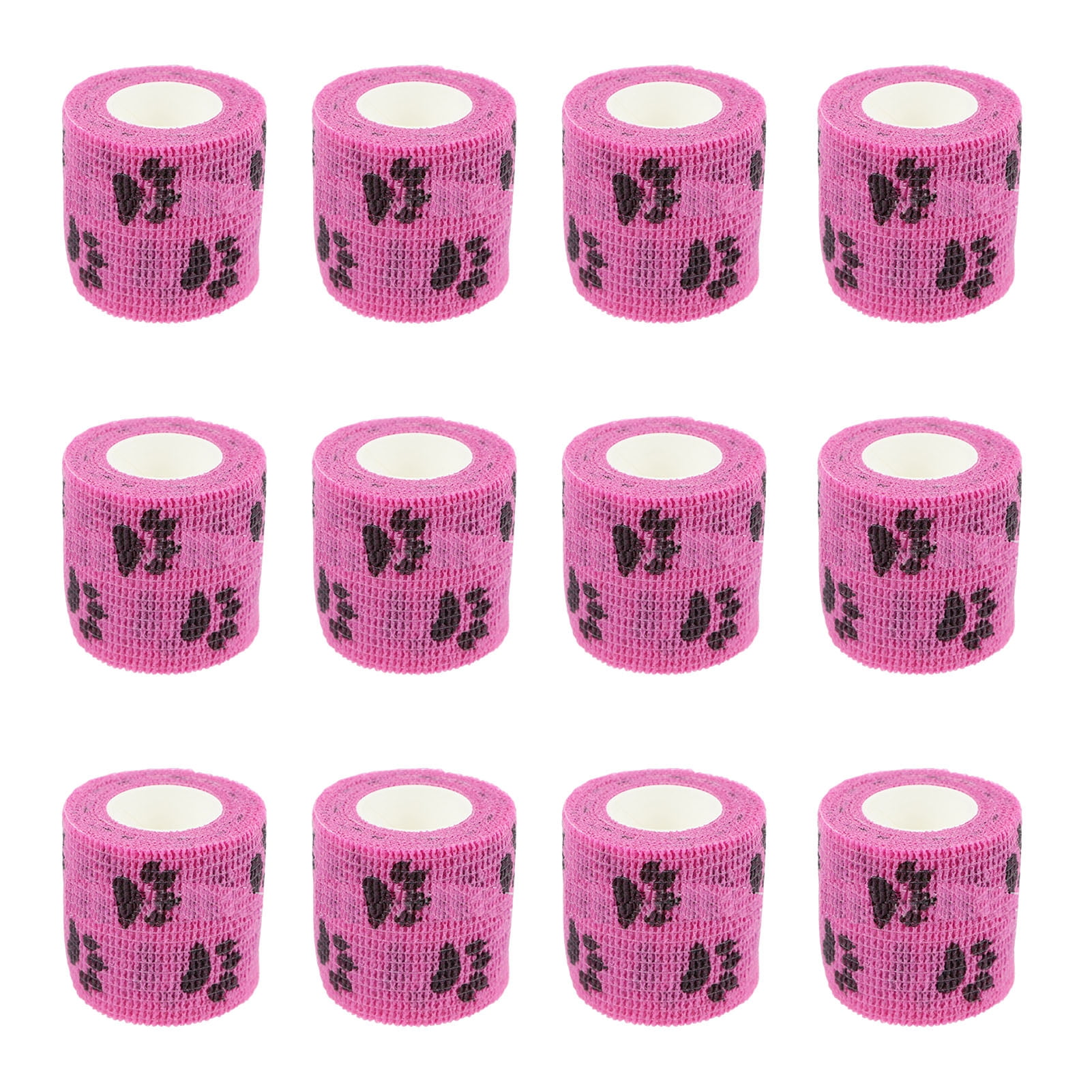 Feierber 12 Rolls Pet Straps Claw Pattern Self Adhesive Bandage Wraps ...