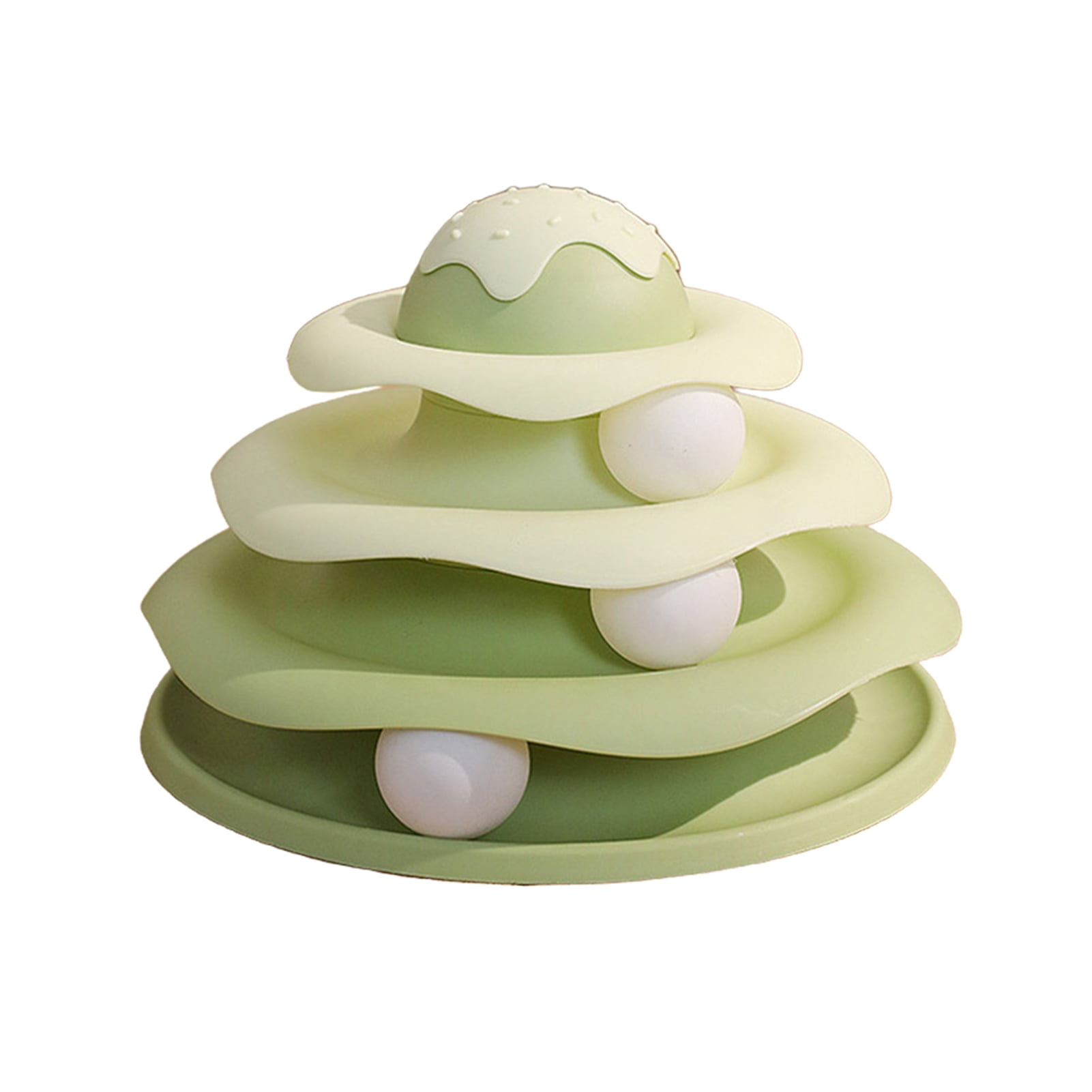 Feierber 4-Level Cat Tower Toy with Ball Track, Interactive Roller ...