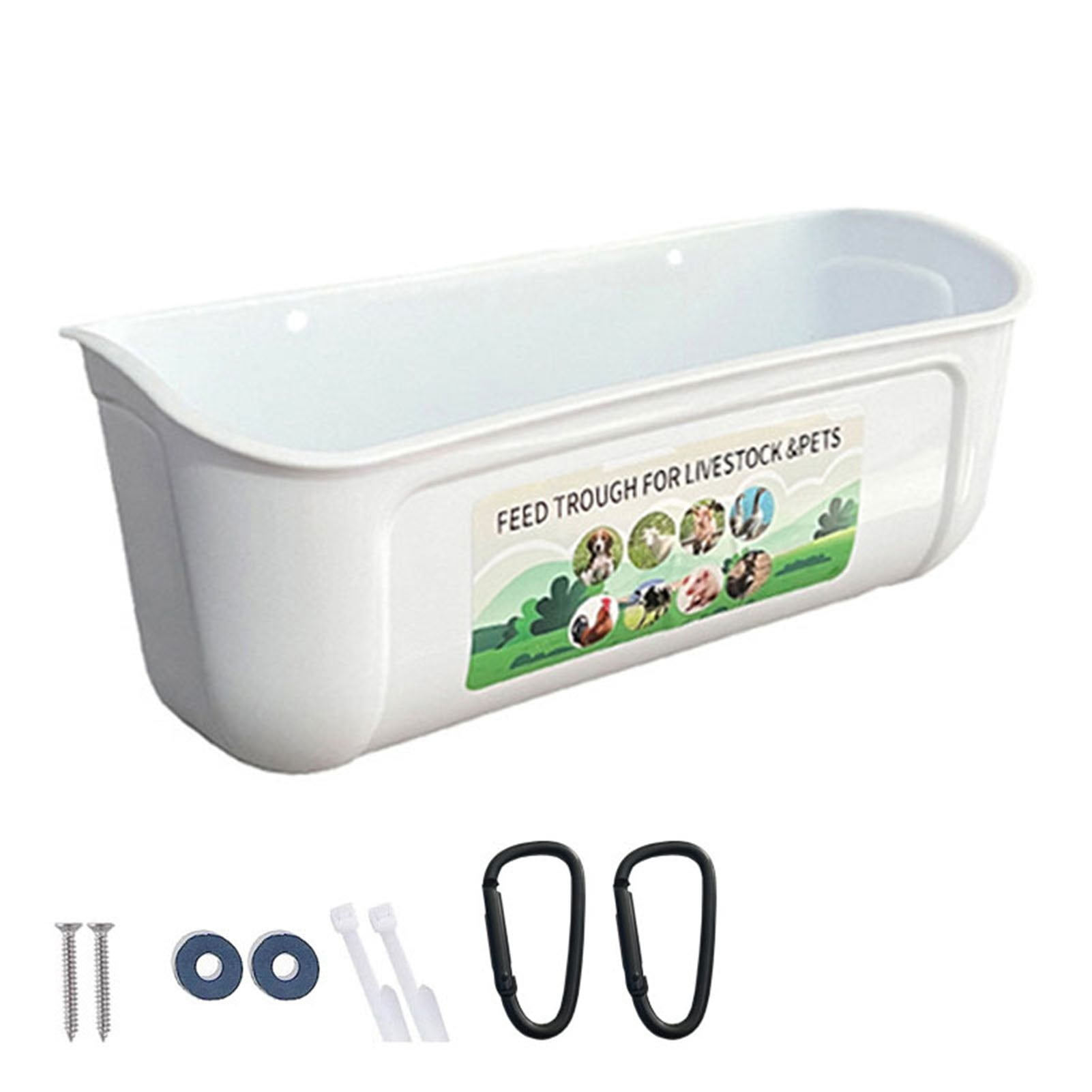 Feierber Chicken Feeder Durable Poultry Food Dispenser Hanging Duck ...