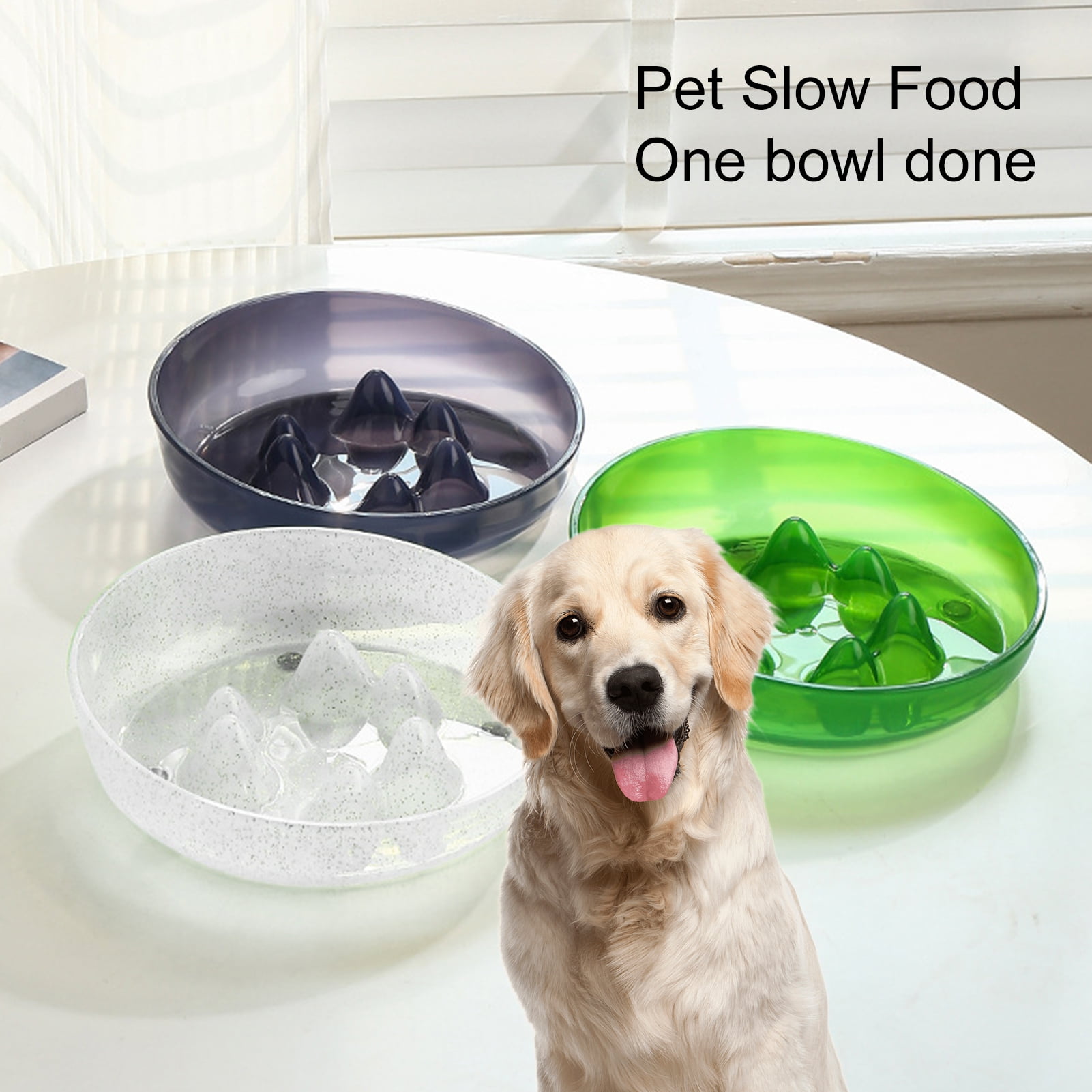 Feierber Dog Bowls Slow Feeding Dog Bowl Large Medium Small Breed Puppy ...