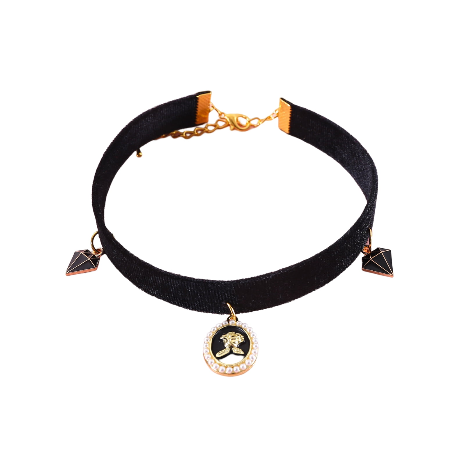Feierber Pet Collar Adjustable Retro Style Friendly to Skin Ultralight ...