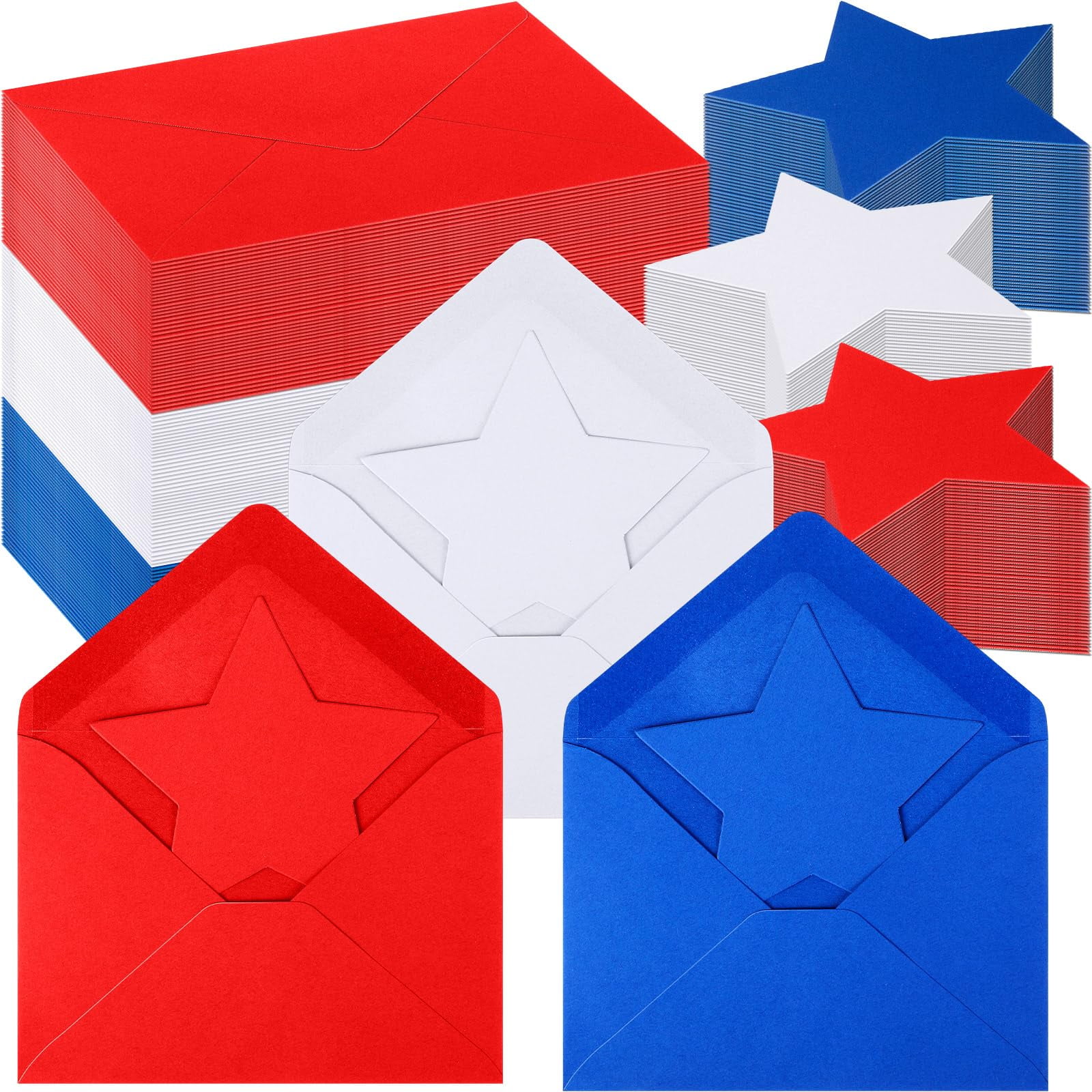 Feifeiya 150 Set Veterans Day Cards with Envelopes Red White and Blue ...