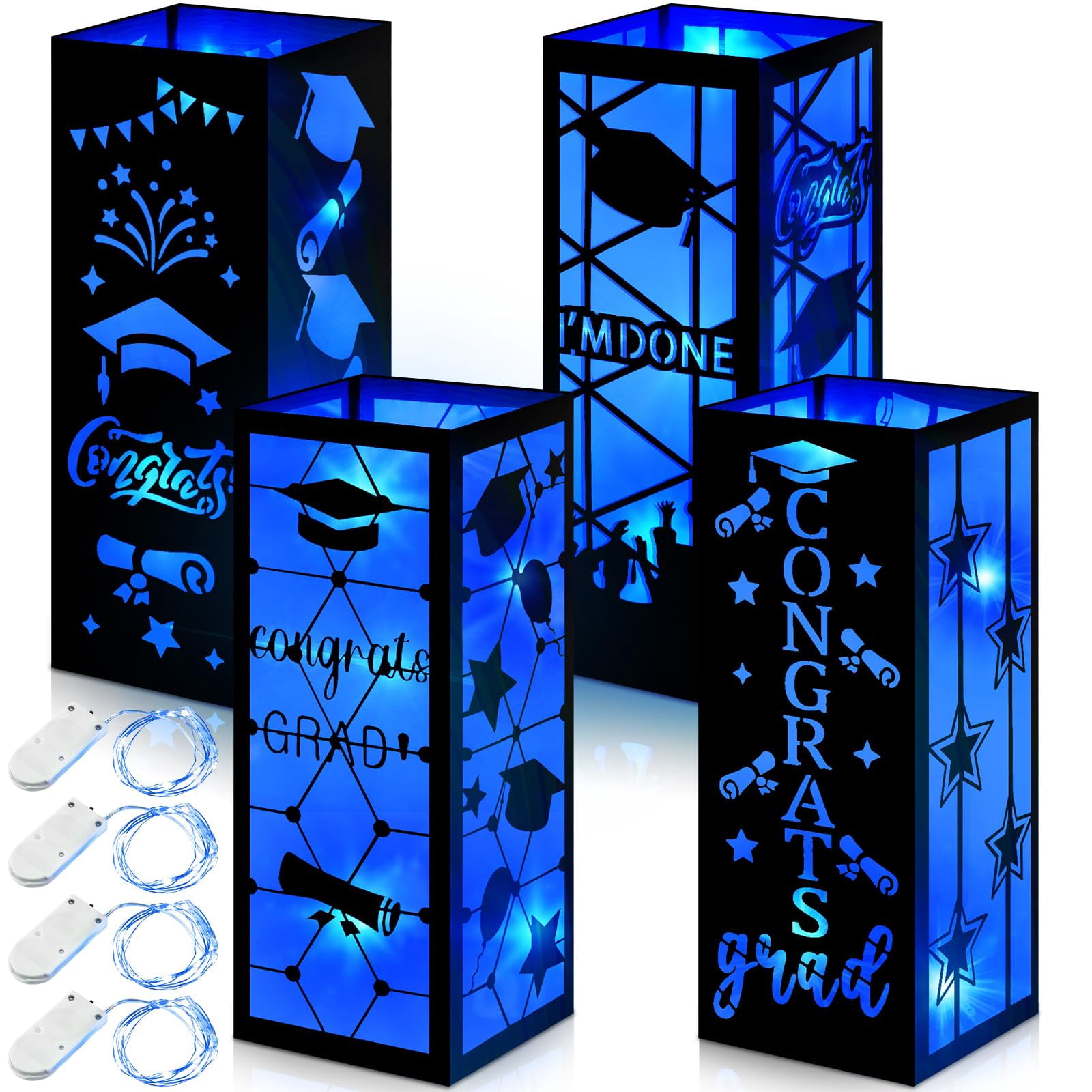 Feifeiya 4 PcsUMRT 2025 Graduation Table Centerpieces Boxes 2025 ...