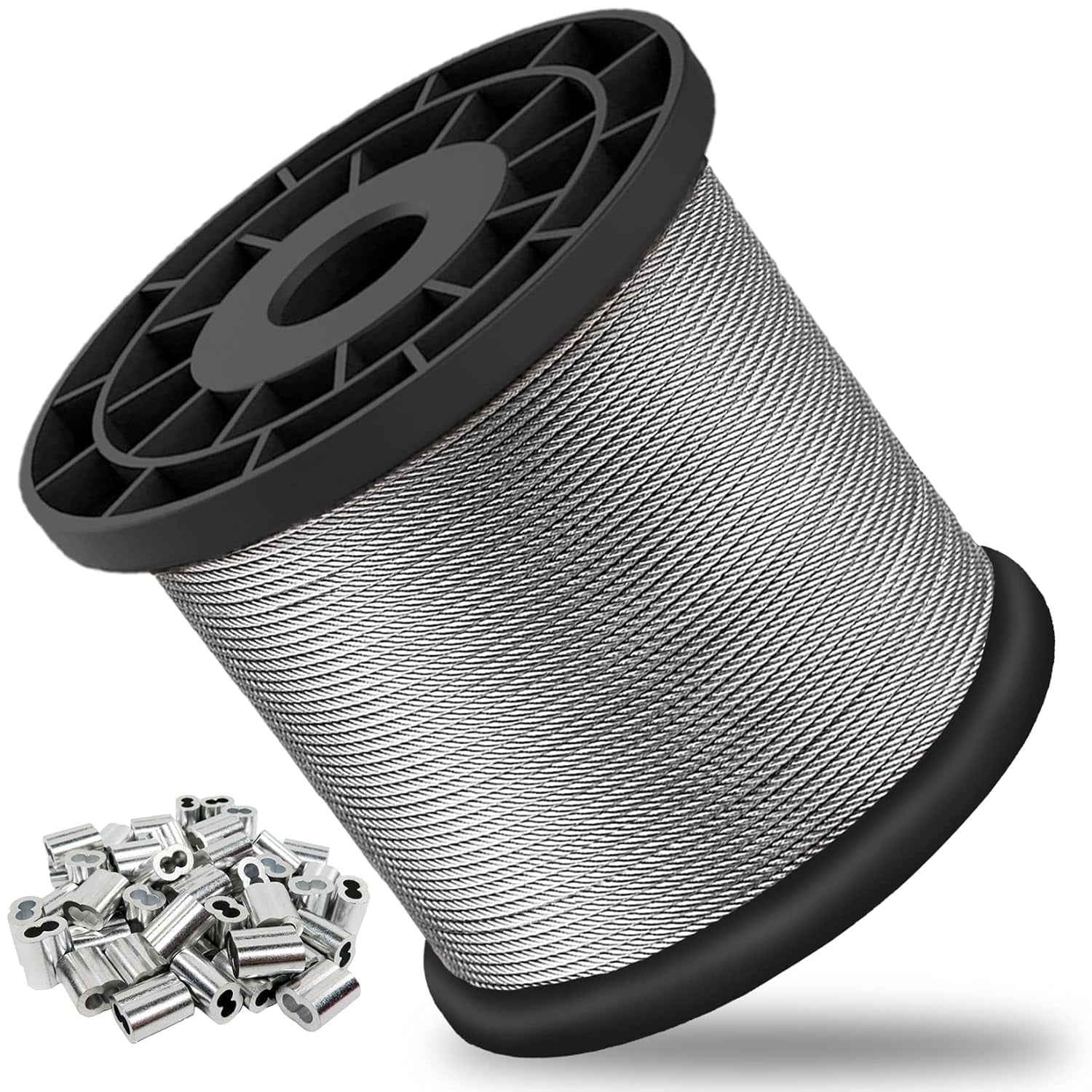Feikeer Wire Rope, 1/16 " 304 Stainless Steel Cable, Aircraft Cable ...