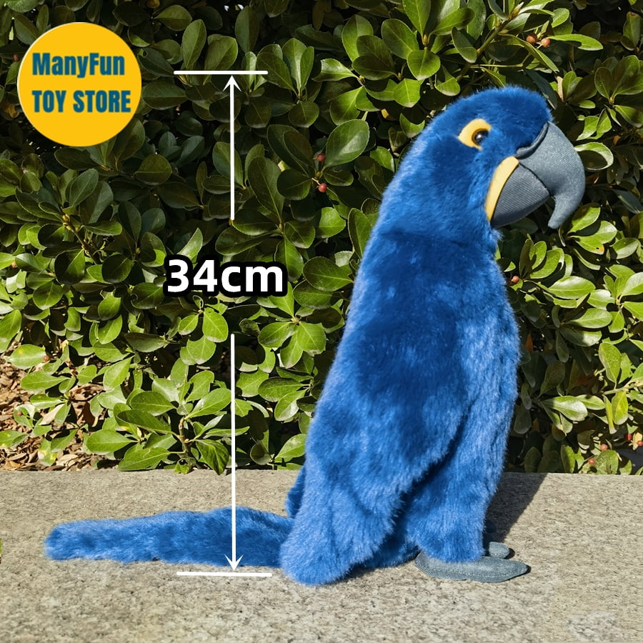 Feikong Hyacinth Macaw Plush Toy High Fidelity Blue Macaw Parrot ...