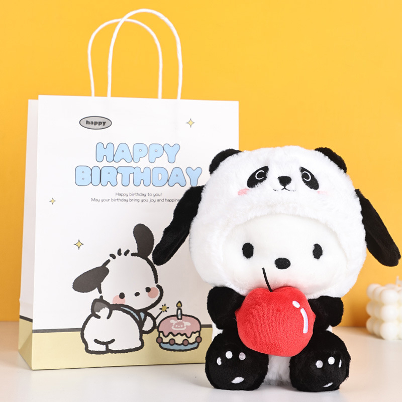Feikong Sanrio Pochacco Cute Crossdressing Panda Doll Apple Cute Puppy ...