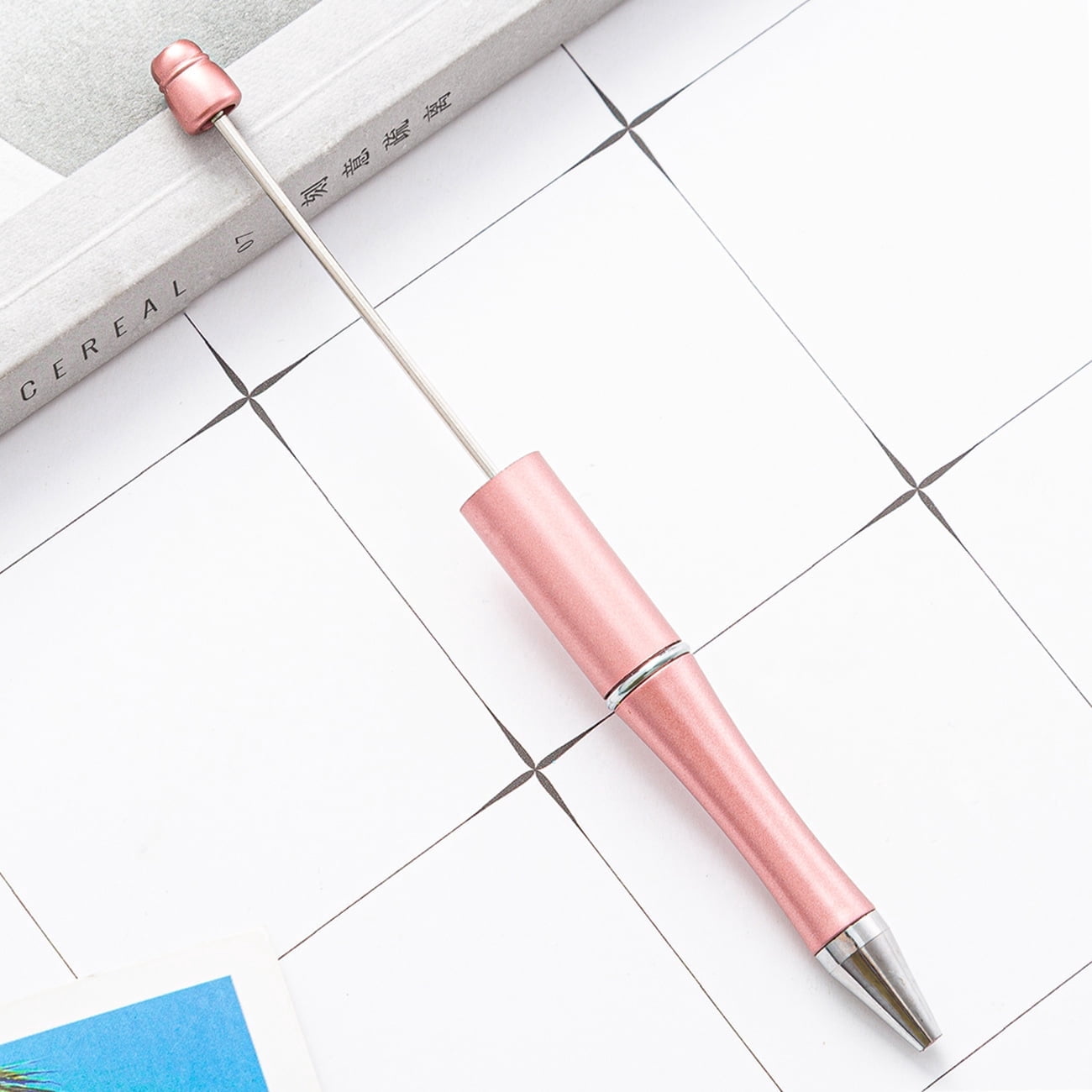 Feildoo 10 Pieces Beadable Pen Bead Ballpoint Pen Assorted Colorful ...