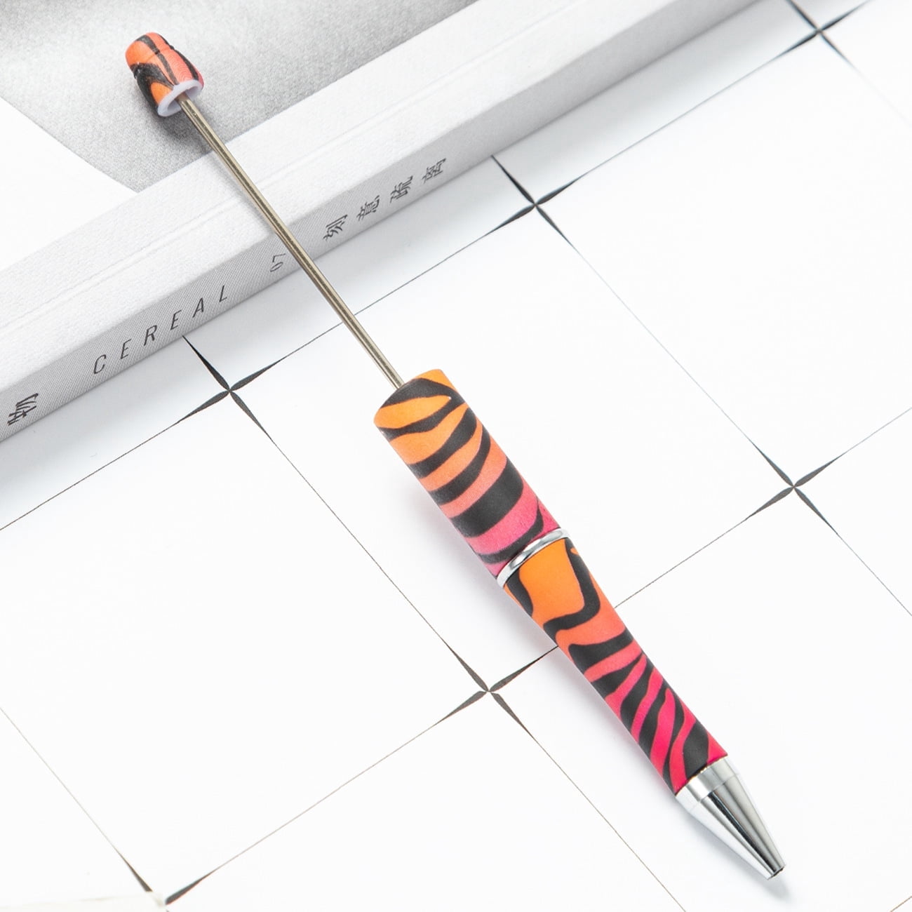 Feildoo 10 Pieces Pen Bead Ballpoint Pen Assorted Bead Pen Shaft Black ...
