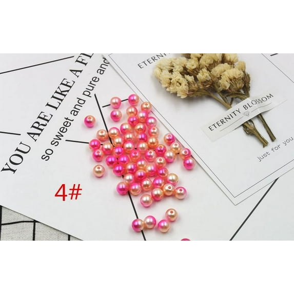 Feildoo 100pcs 10mm Fake Pearls Necklace Jewelry Long Faux Pearl ...