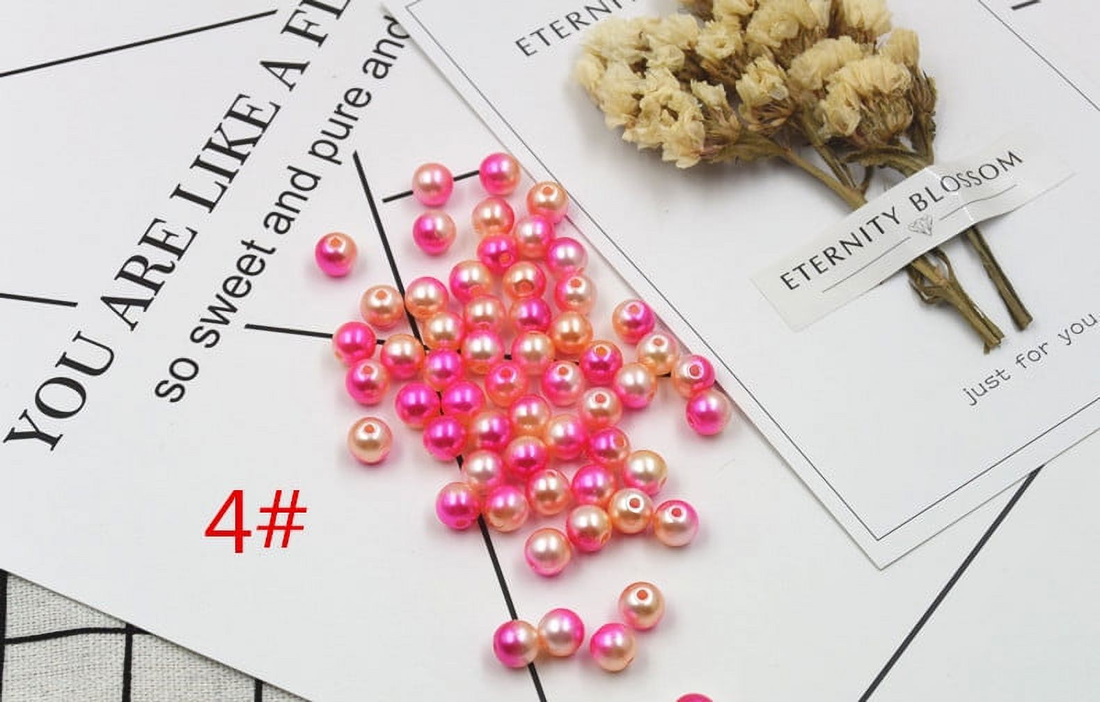 Feildoo 100pcs 10mm Fake Pearls Necklace Jewelry Long Faux Pearl ...