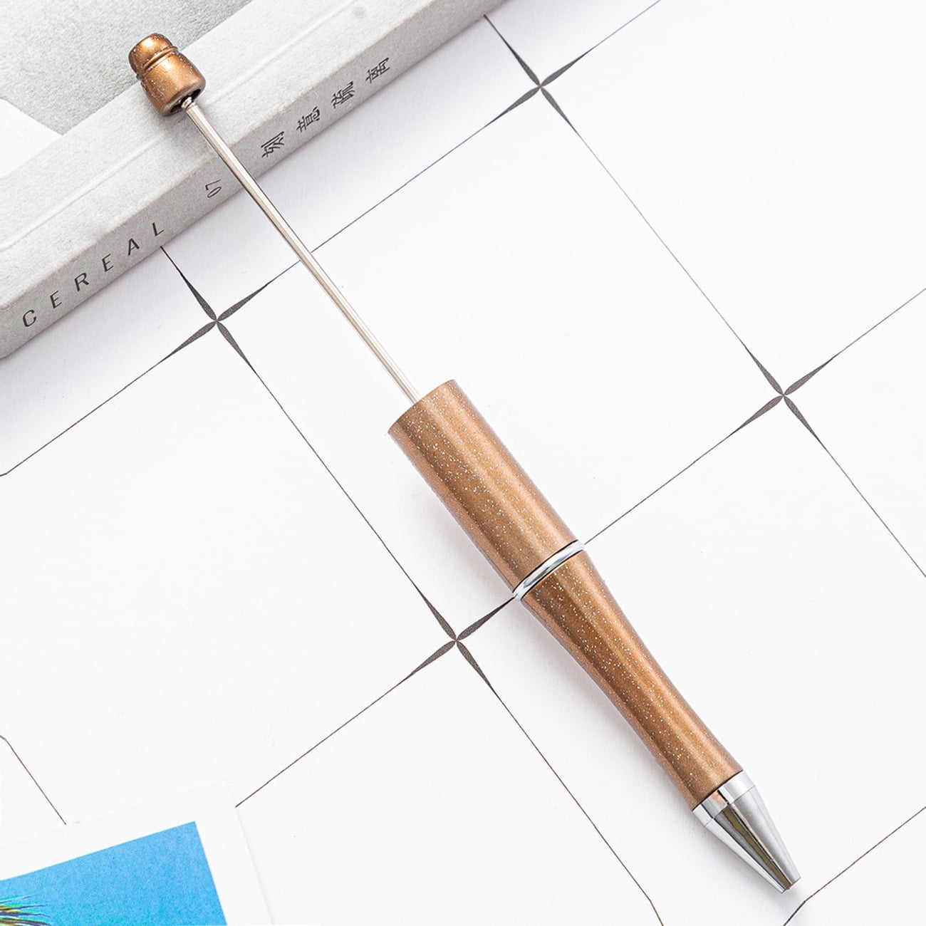 Feildoo 10Pcs Beadable Pens with Black Ink Ballpoint Pens DIY Pens for ...