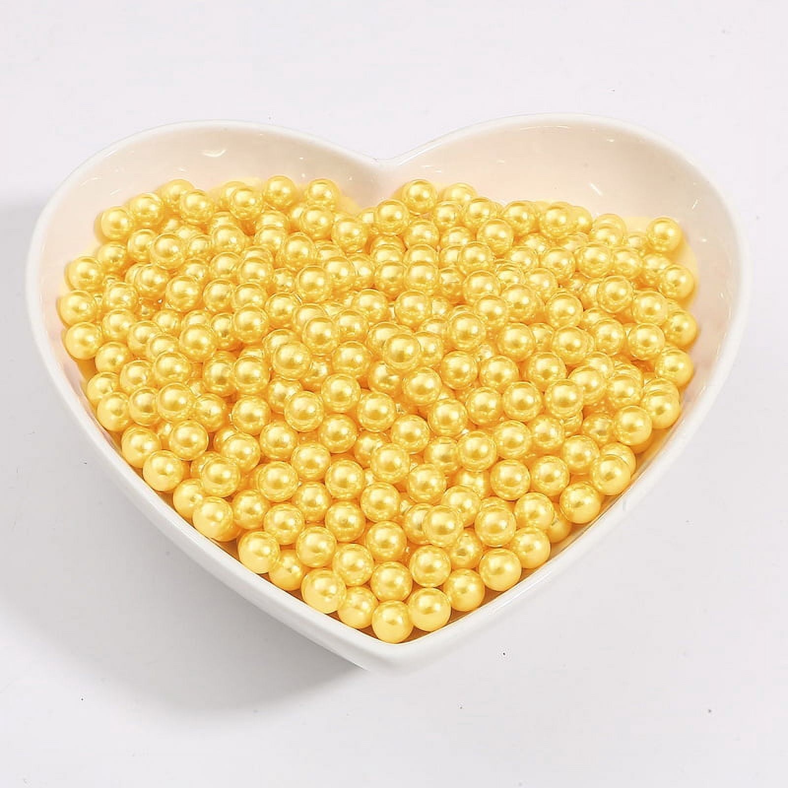 Feildoo ABS Pearl Craft Beads 6mm Faux Pearl Beads Loose Pearls for ...