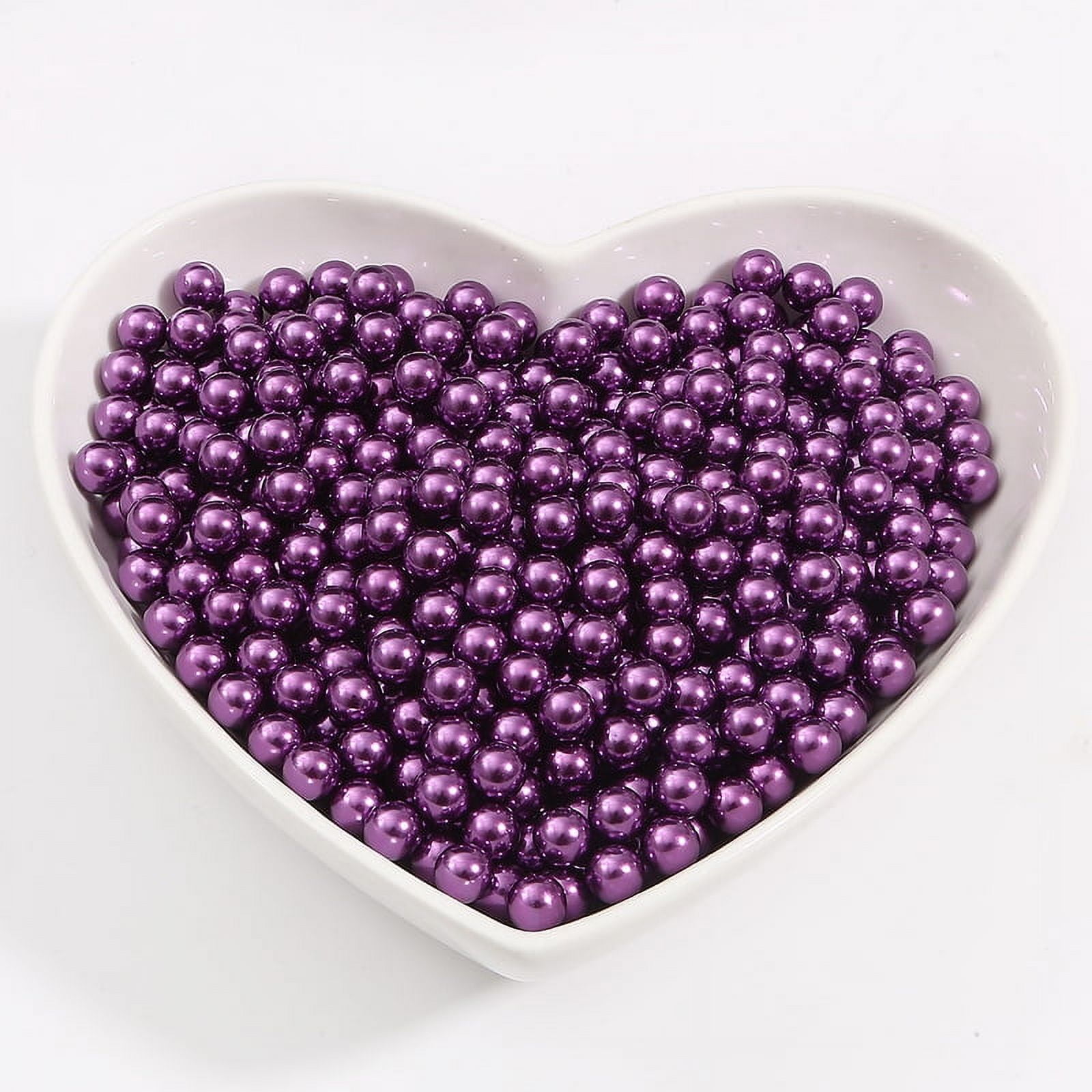Feildoo 6mm Purple Assorted Pearl Beads for Home Decoration DIY Jewelry ...