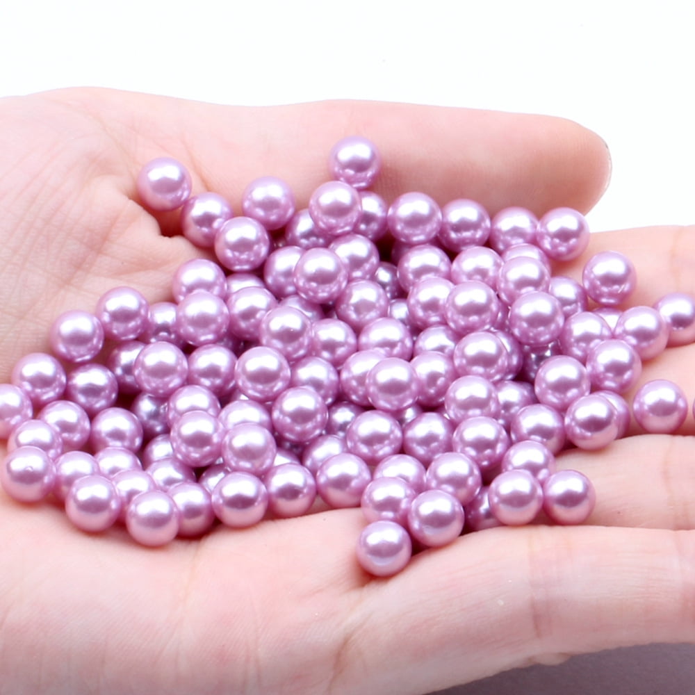 Feildoo 6mm Purple Pearl Beads with No Holes, 250g ABS Pearls for ...