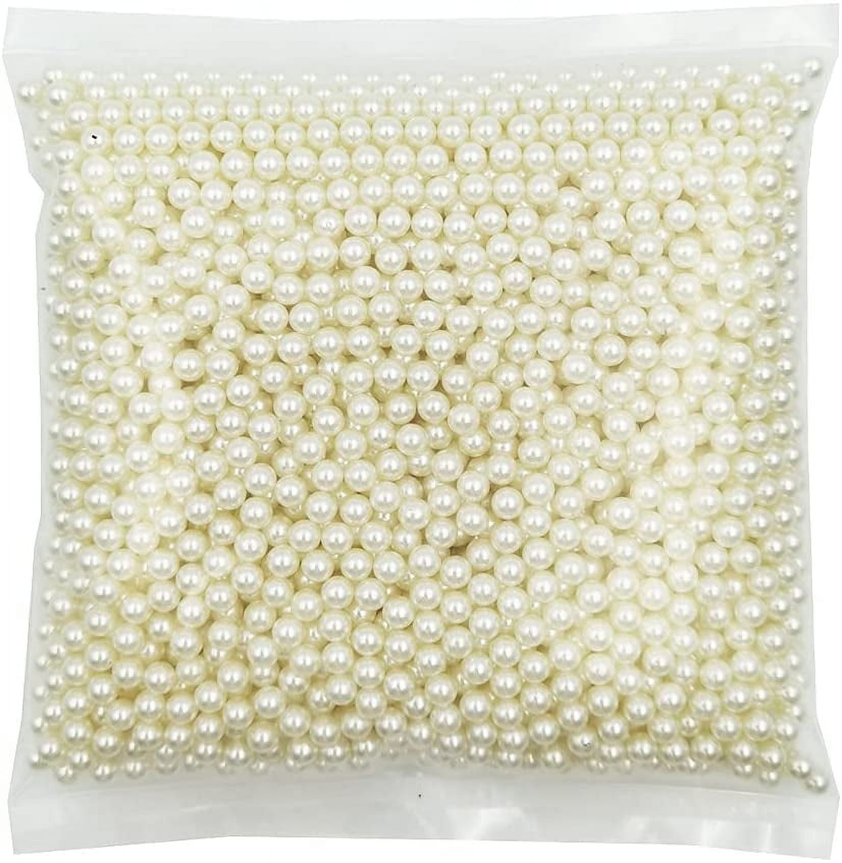 Feildoo Faux Pearl Beads 6mm Pearl Craft Beads Pearls with No Hole for ...