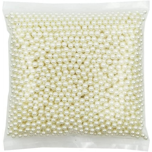 Feildoo Faux Pearl Beads 6mm Pearl Craft Beads Pearls with No Hole for ...