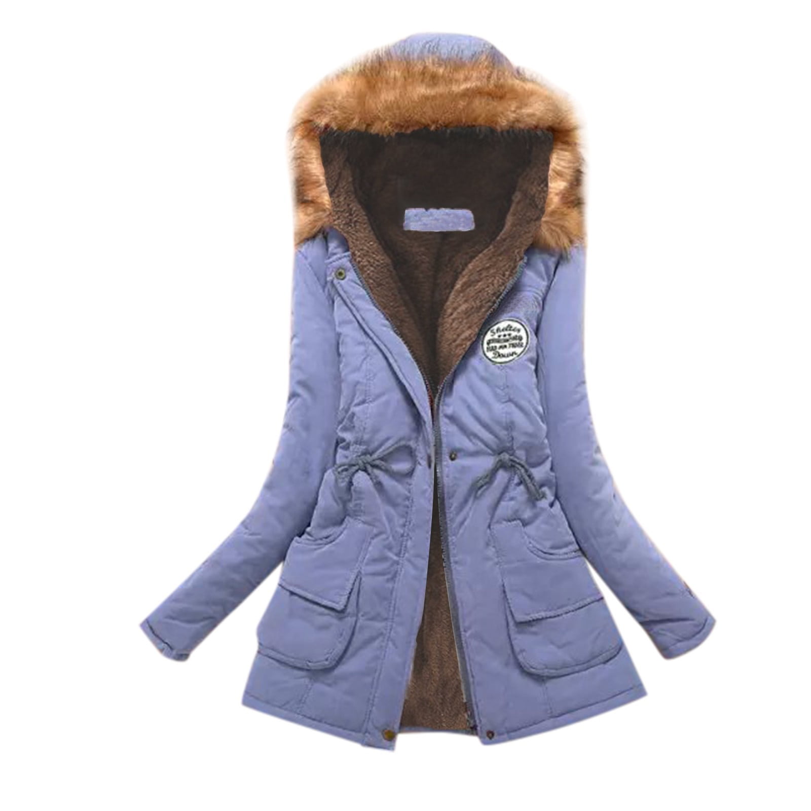 Feimerou Plus Size Winter Coats for Women Warm Sherpa Fleece Lined ...