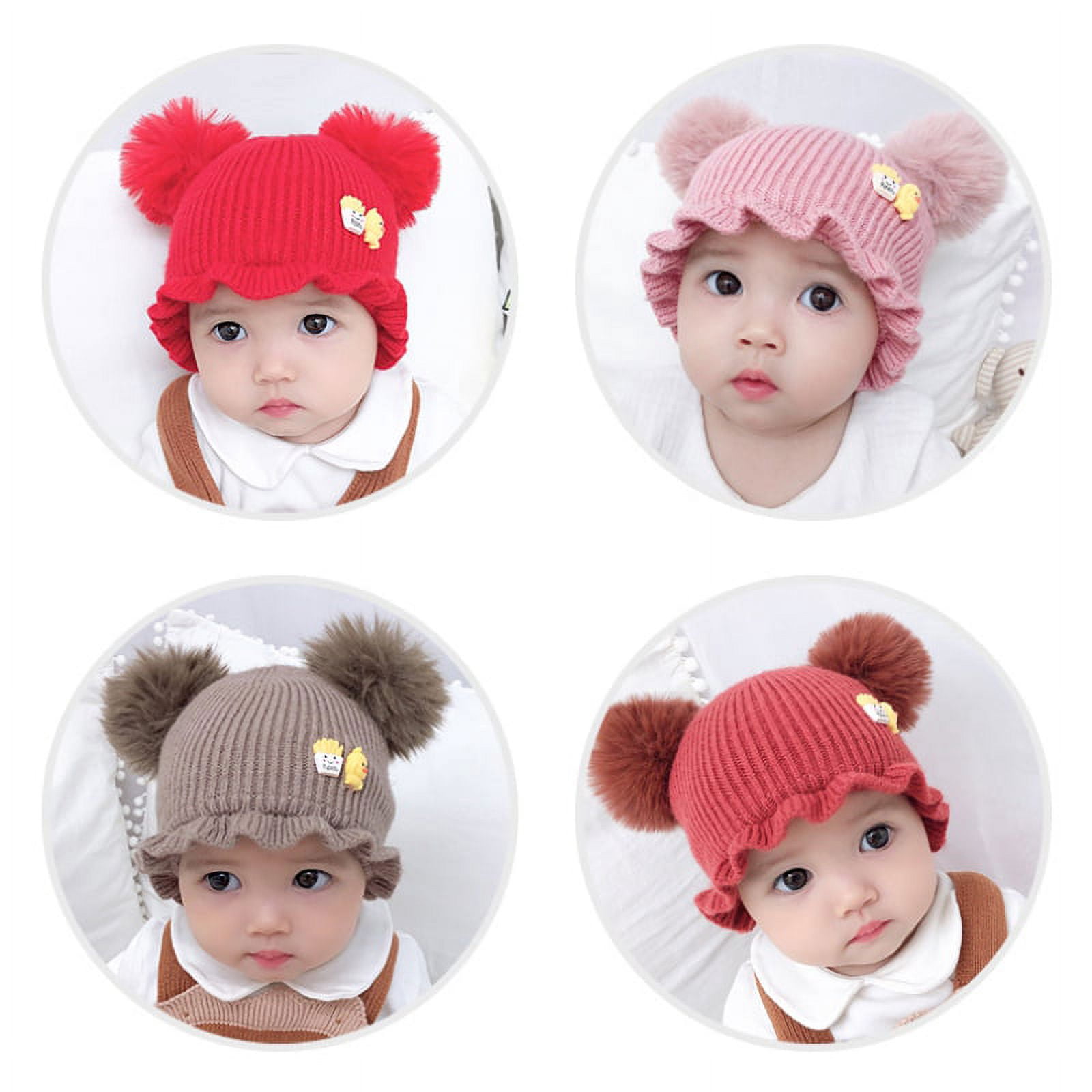 Feiona Baby Hat Girls Cartoon Print Hats Autumn Winter Warm Cap Girls ...