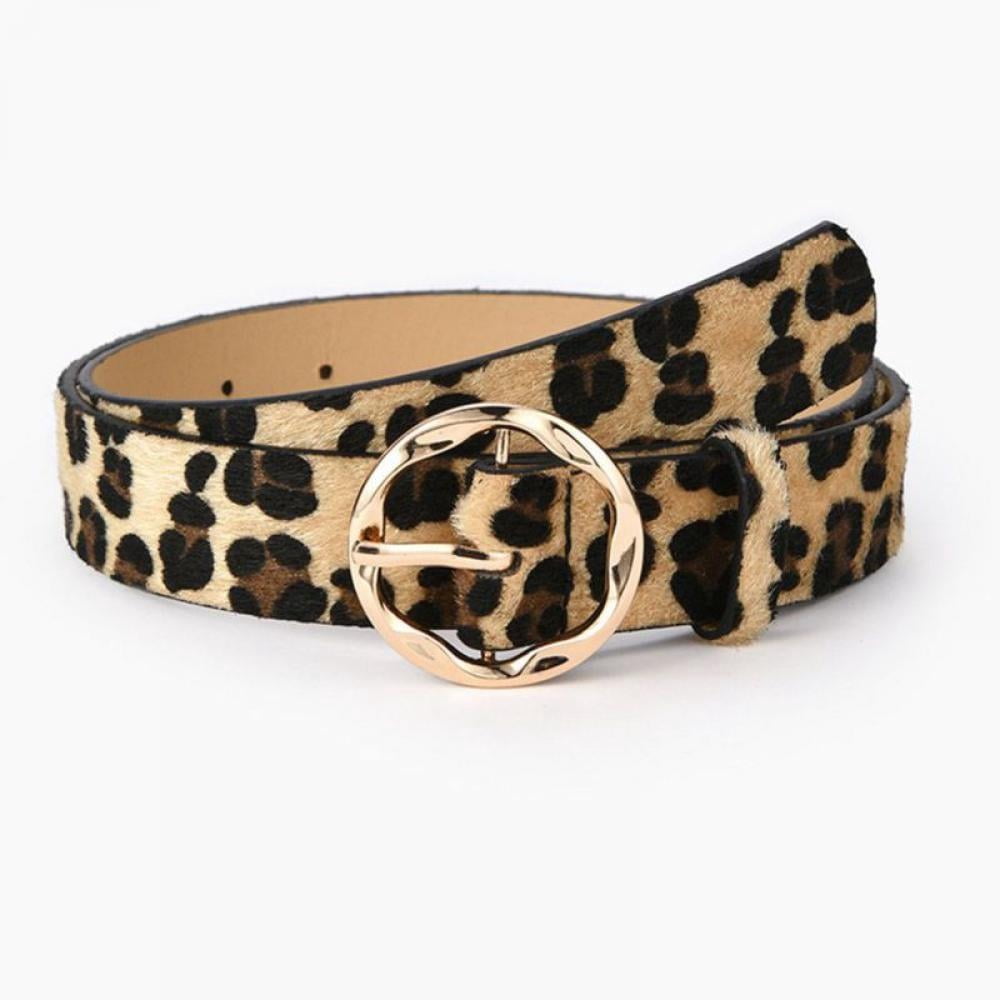 Feiona Womens Leopard Print Leather Belts for Women, Waist Belts ...