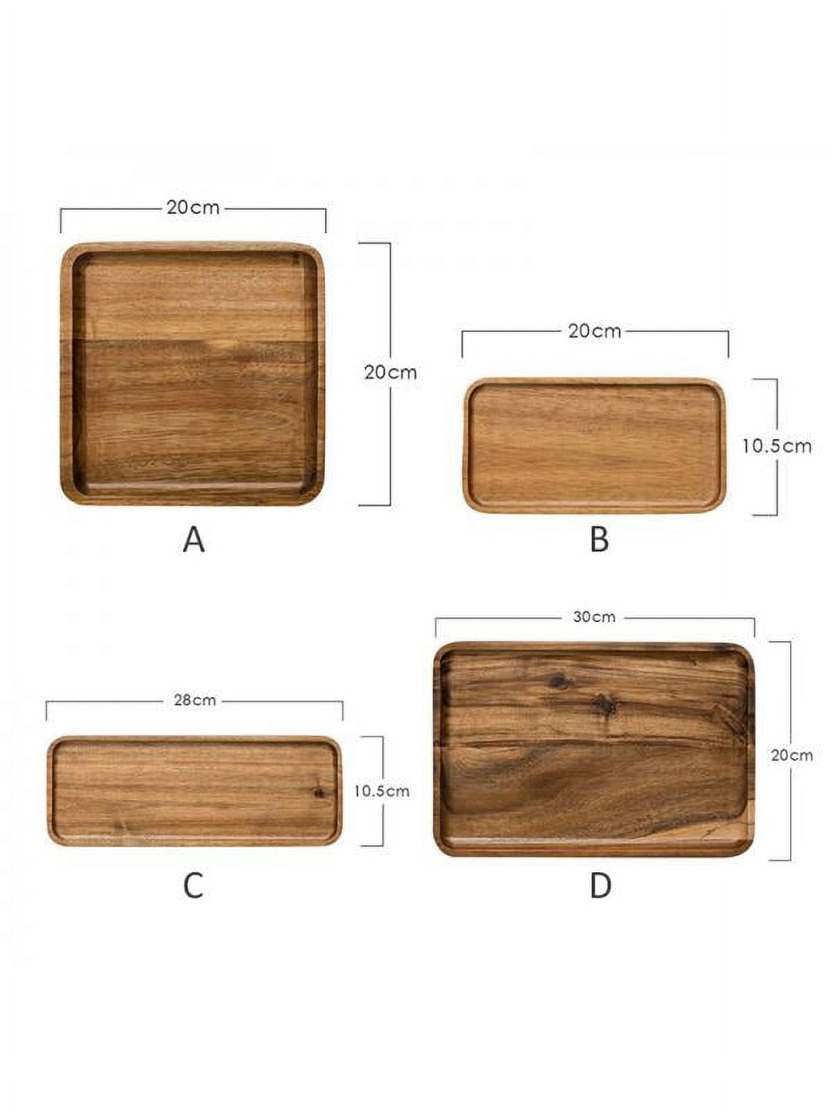 Feiona Wooden Tray Solid Rectangular Wooden Tray Disk Japanese Tea Tray ...