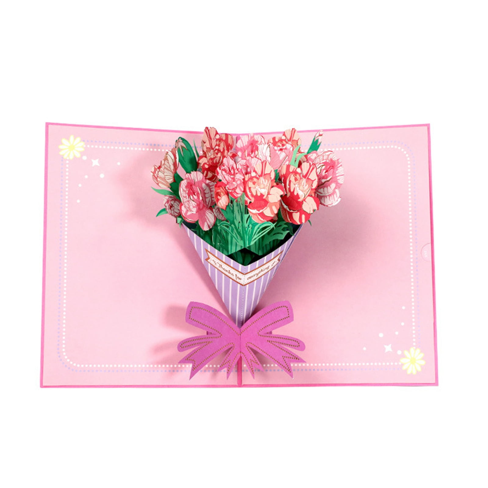 FeiraDeVaidade 3D Pop Up Flower Bouquet Greeting Card With Envelopes ...